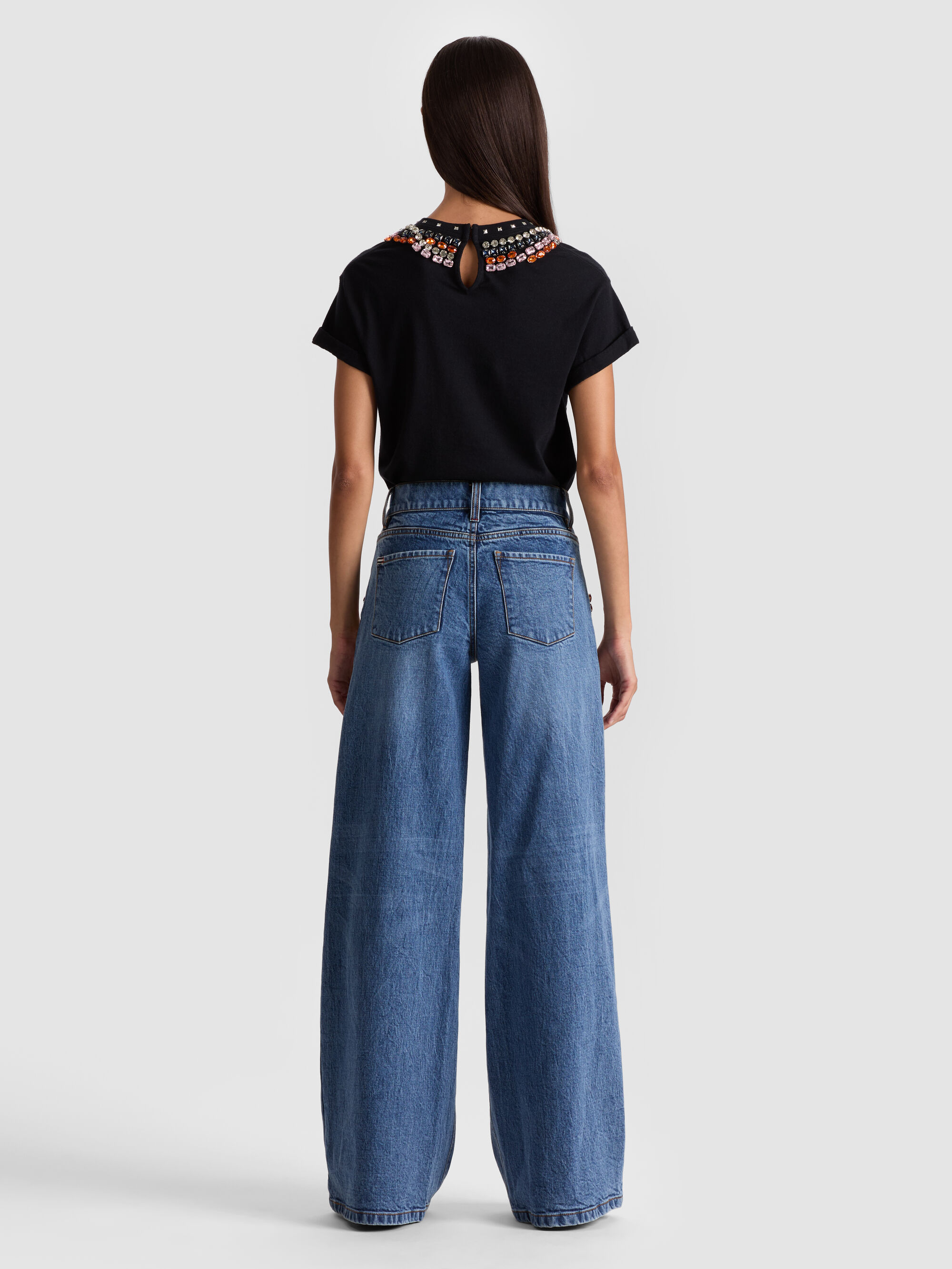 Amazing Embellished Jean In Brooklyn Blue | Alice + Olivia