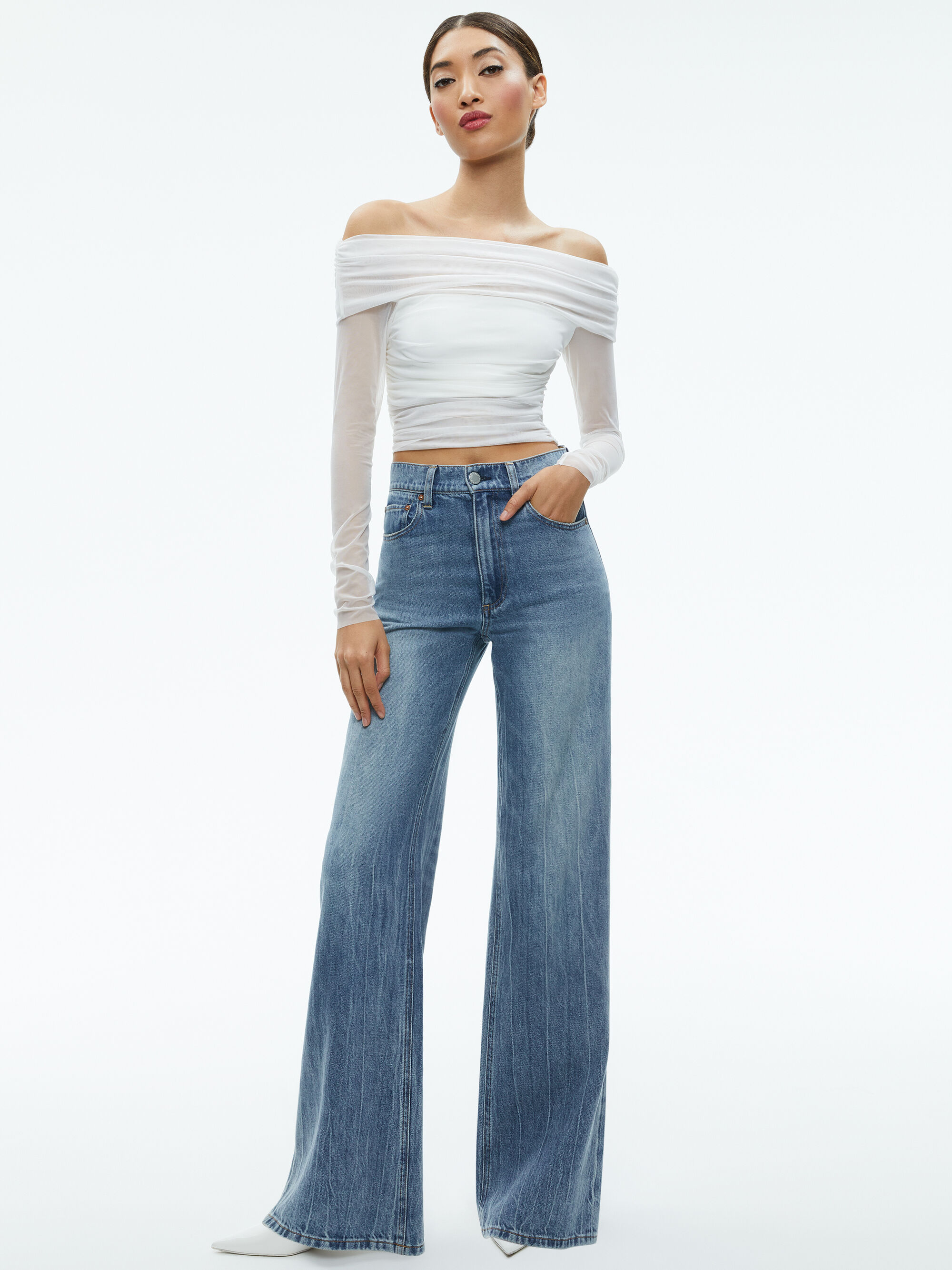 ISADOLA TOP in OFF WHITE | ALICE + OLIVIA