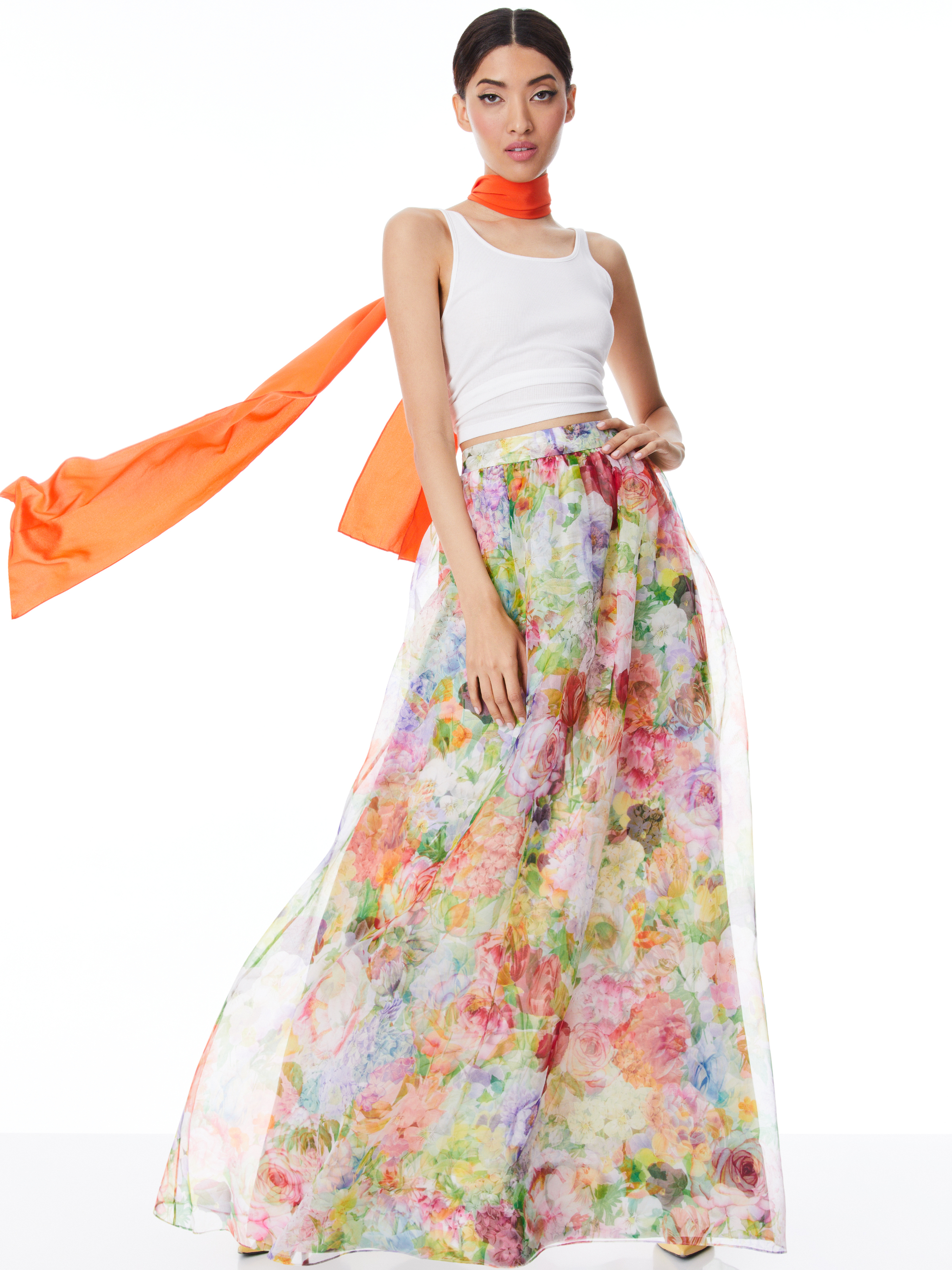 Dixie Maxi Skirt In Dawn Floral | Alice + Olivia