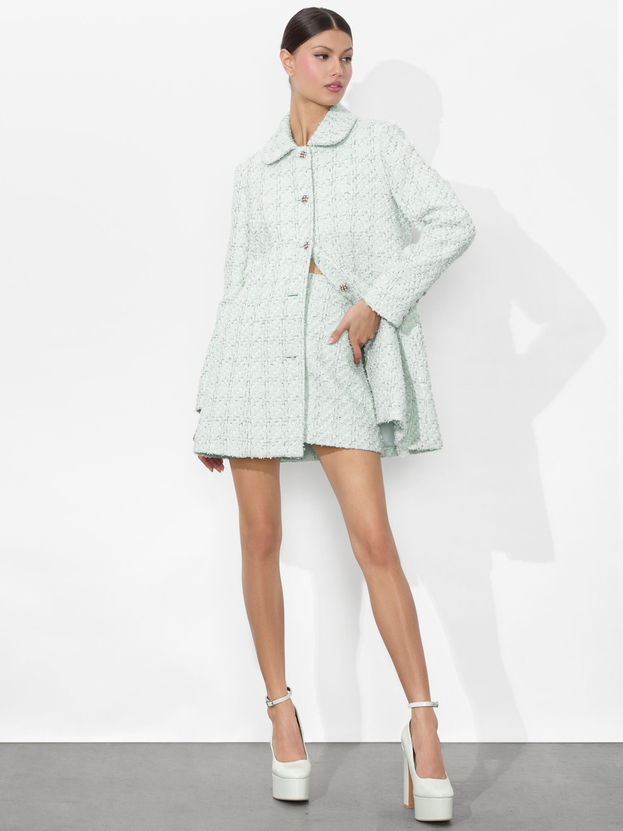 PURCELL PEACOAT in SEA SPRAY | ALICE + OLIVIA