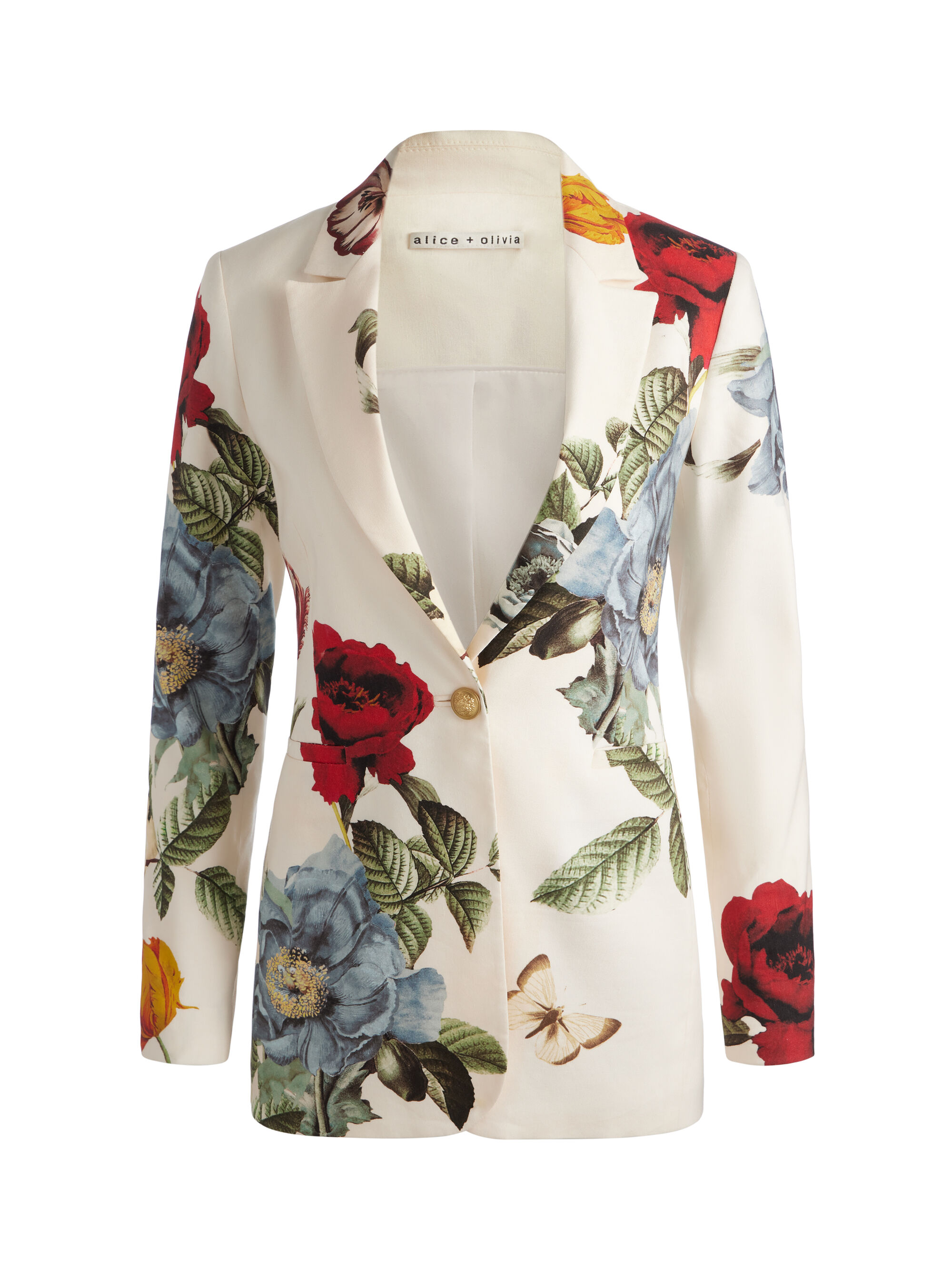 BREANN PRINTED LINEN BLAZER in PROVENCE FLORAL LG | ALICE + OLIVIA