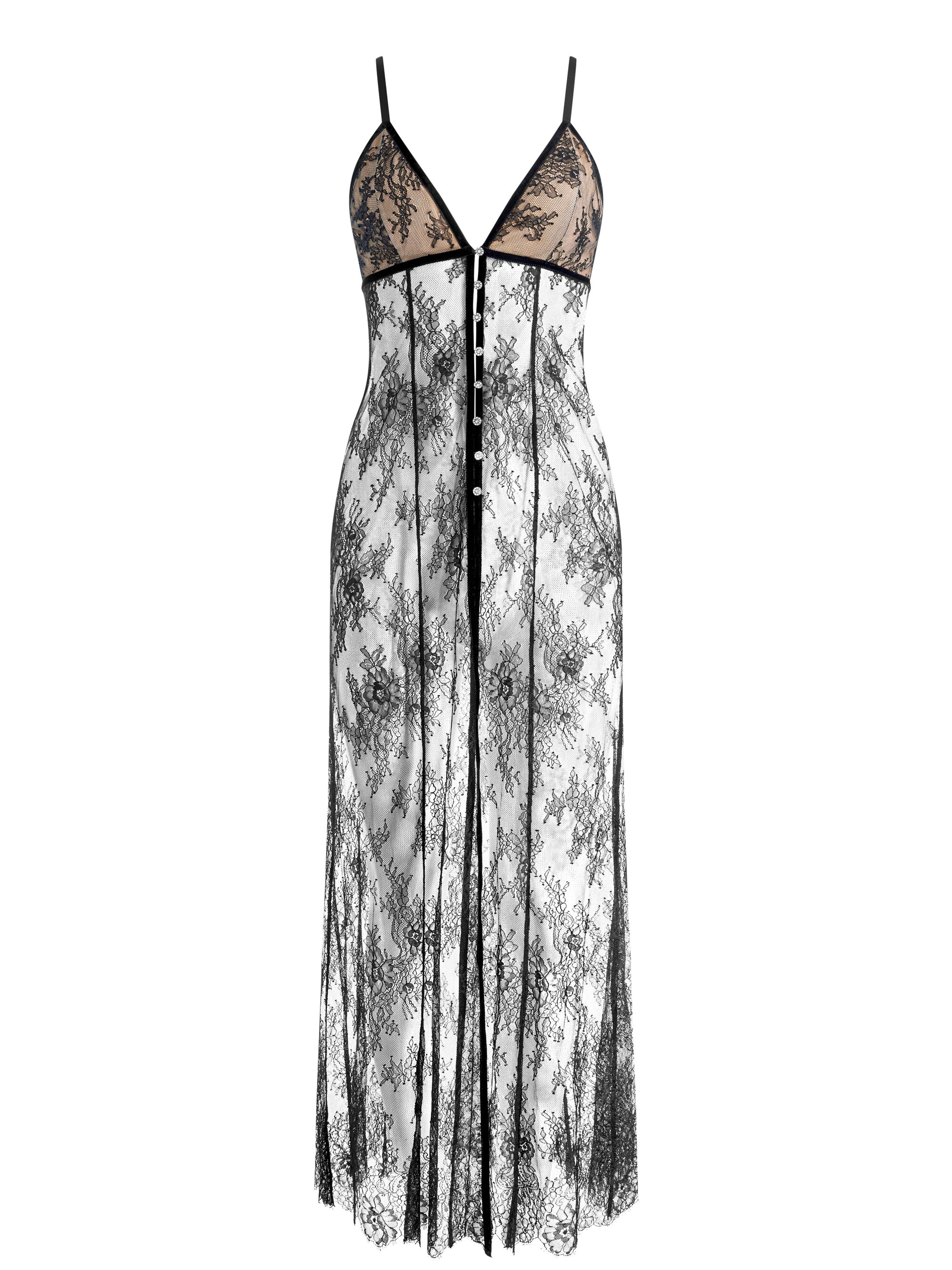 MELODIE LACE MAXI TOP in BLACK | ALICE + OLIVIA