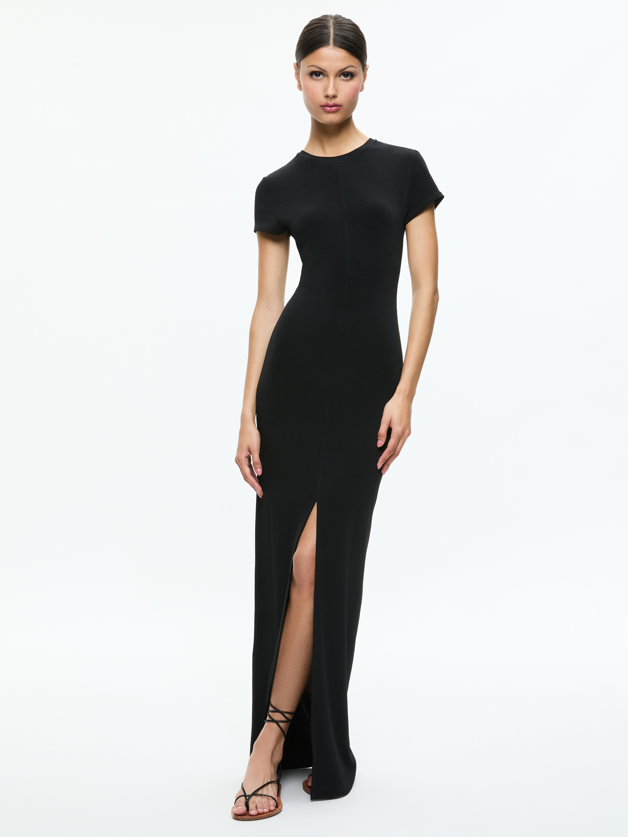 Delora Two Way Cap Sleeve Maxi Dress In Black | Alice + Olivia