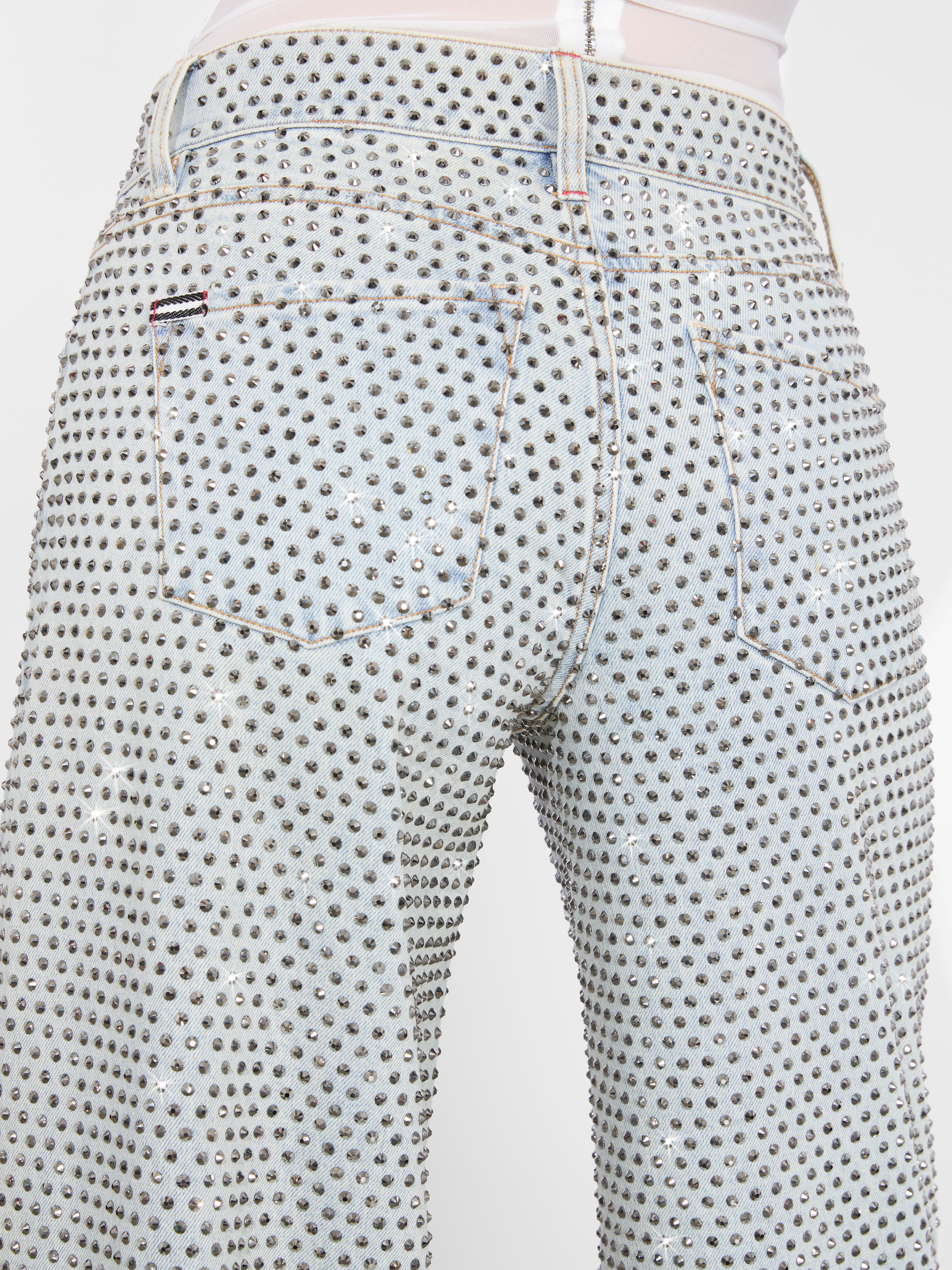 Trish Embellished Jean In Sierra Light Blue | Alice + Olivia
