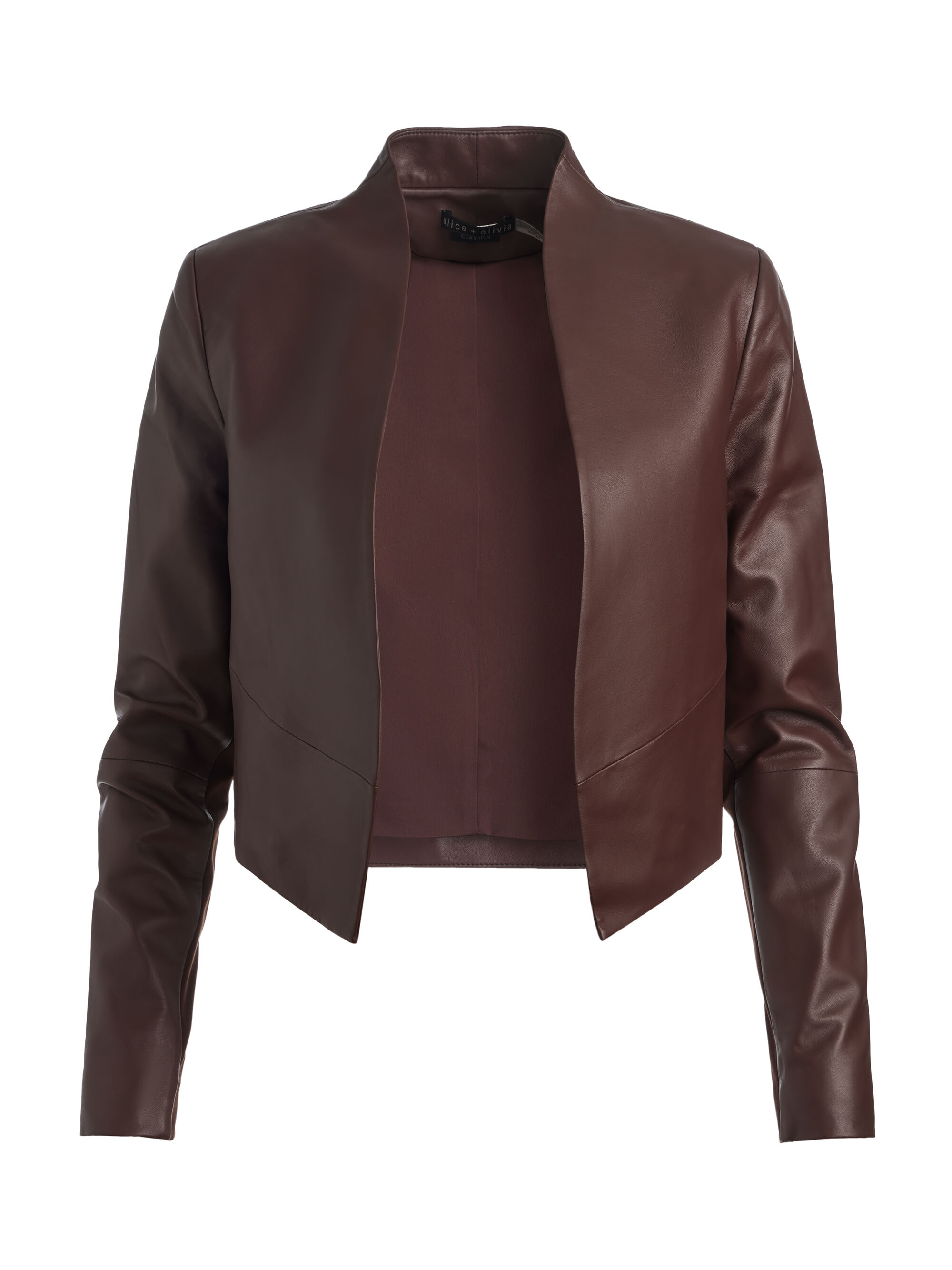NEW HARVEY LEATHER JACKET in MOCHA | ALICE + OLIVIA