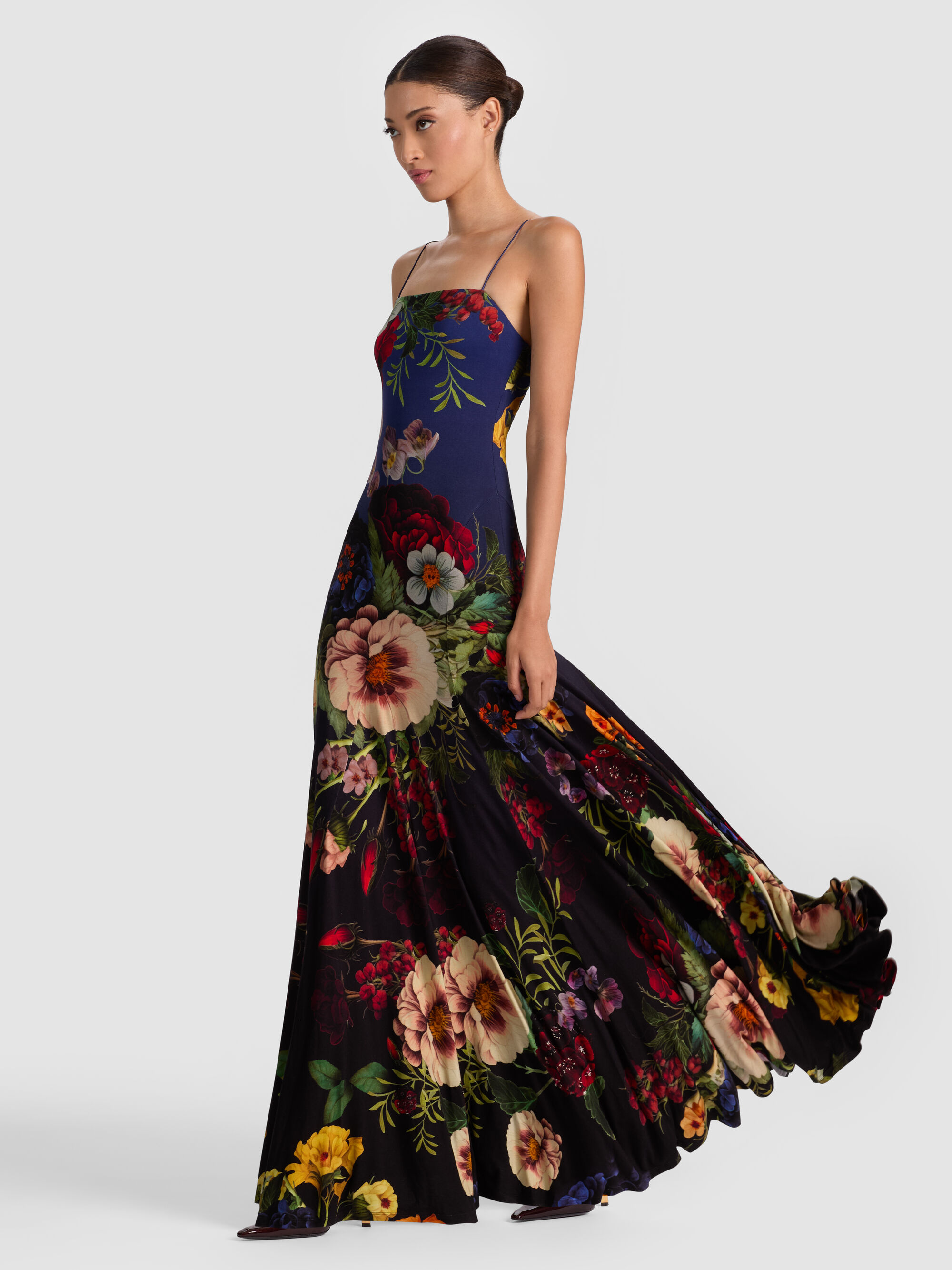 AUGUSTA MAXI DRESS in MAGIC GARDEN GRADIENT | ALICE + OLIVIA