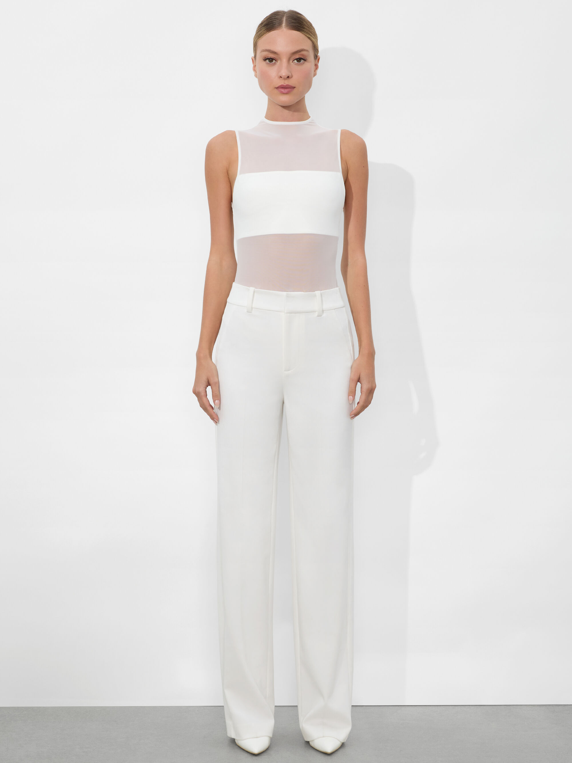 ALEXANDER TROUSER in OFF WHITE | ALICE + OLIVIA
