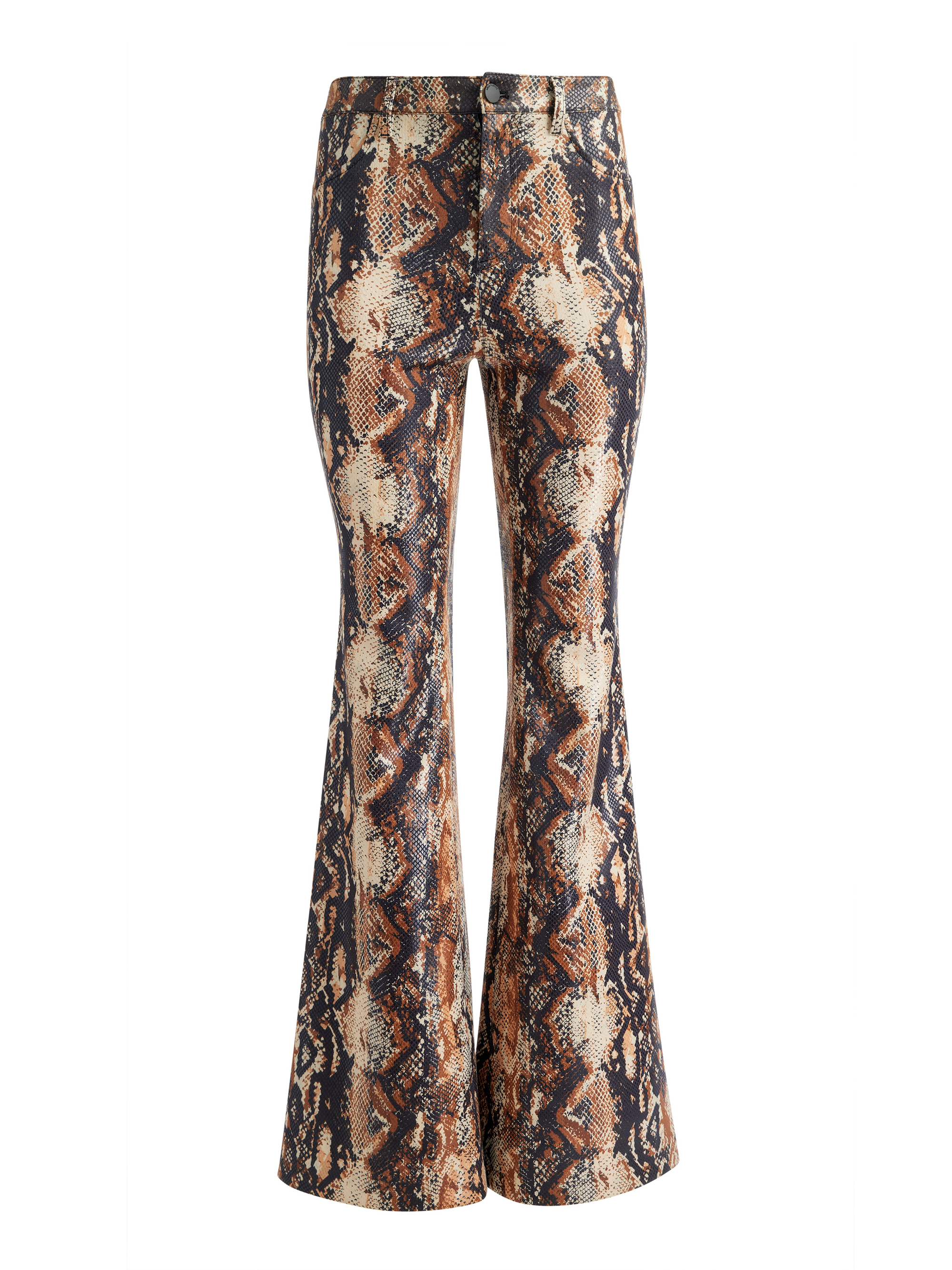 Cristena Vegan Snake Pant In Camel/black Snake | Alice + Olivia