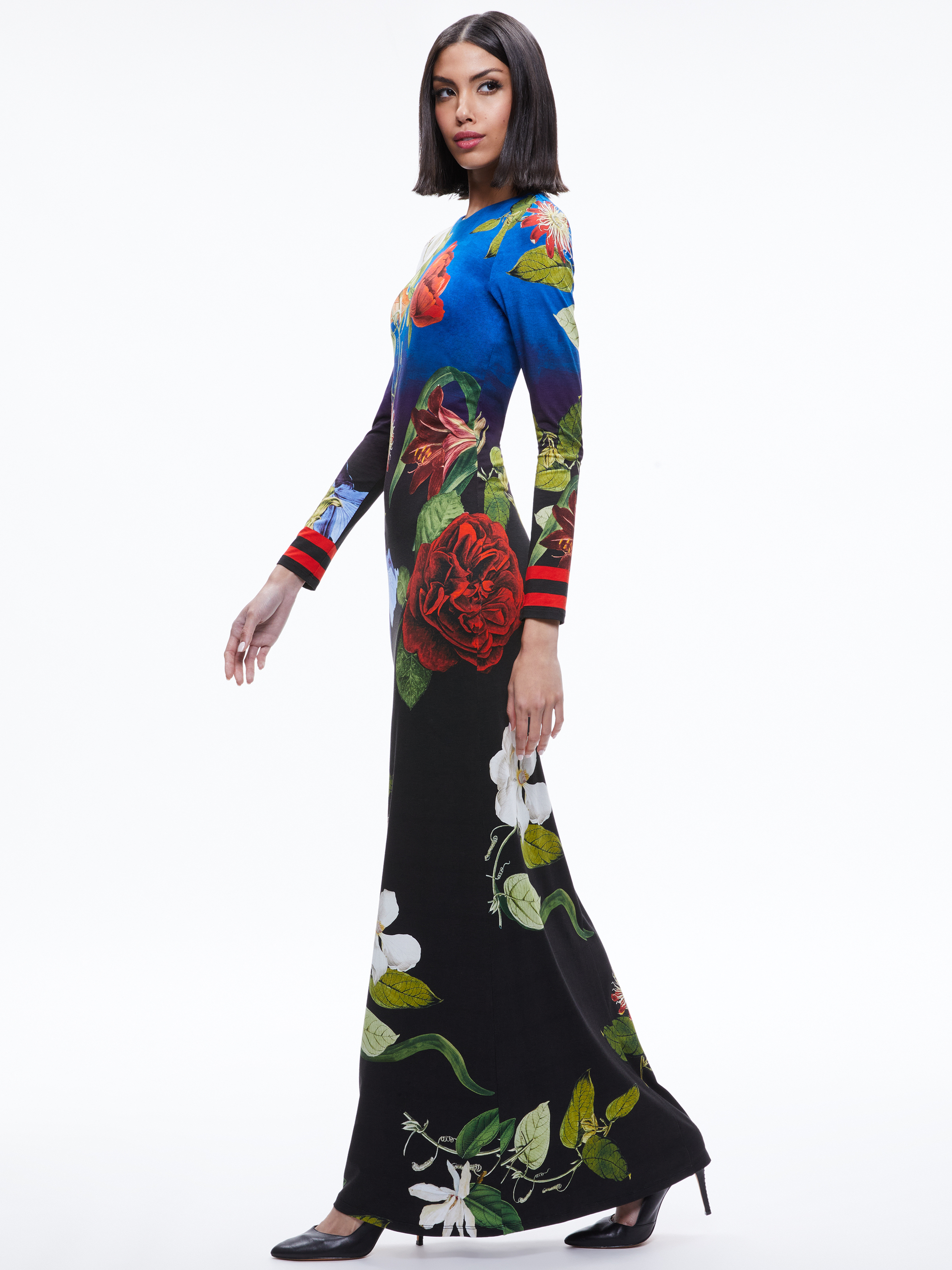 Delora Open Back Maxi Dress In Lunch Date | Alice And Olivia