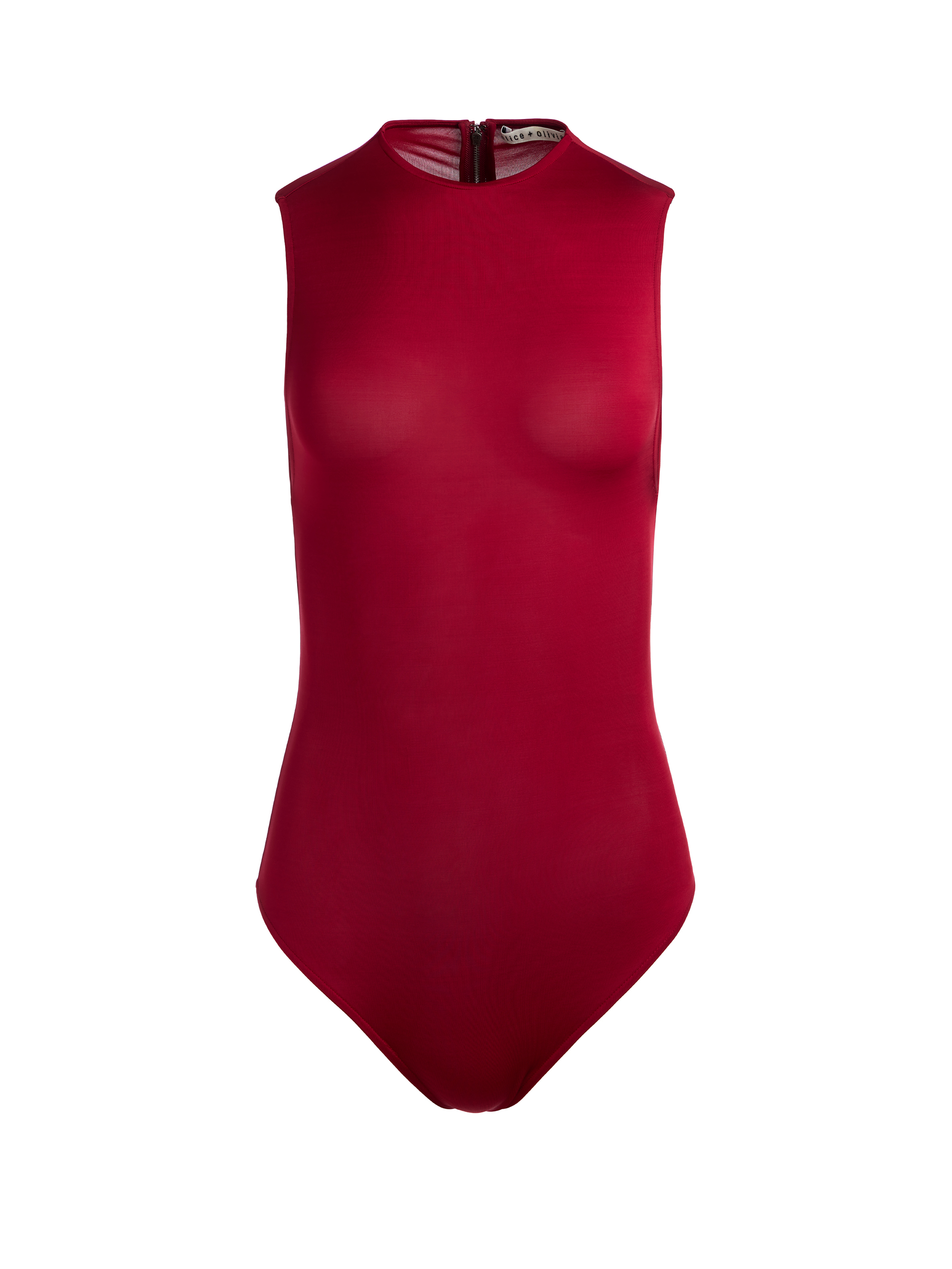 Nichol Bodysuit In Garnet | Alice + Olivia