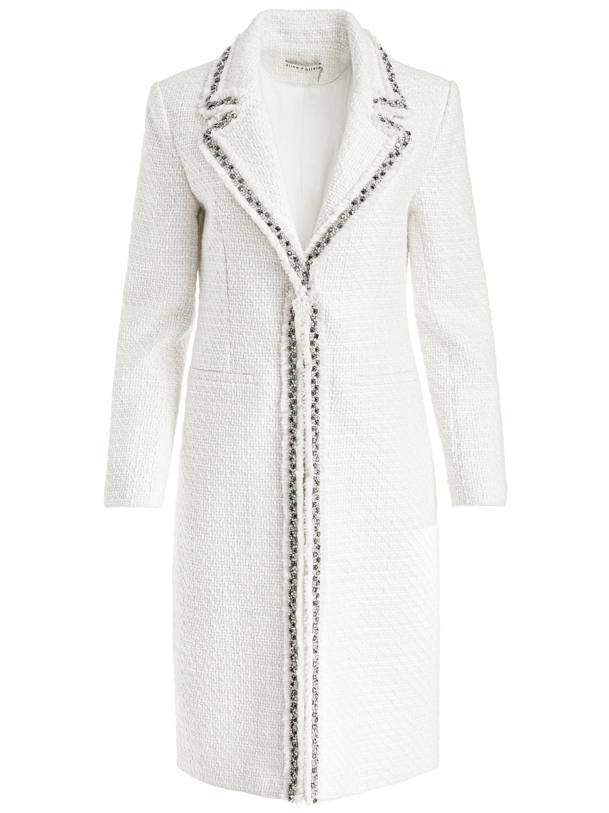 Bret Long Blazer In Off White | Alice + Olivia