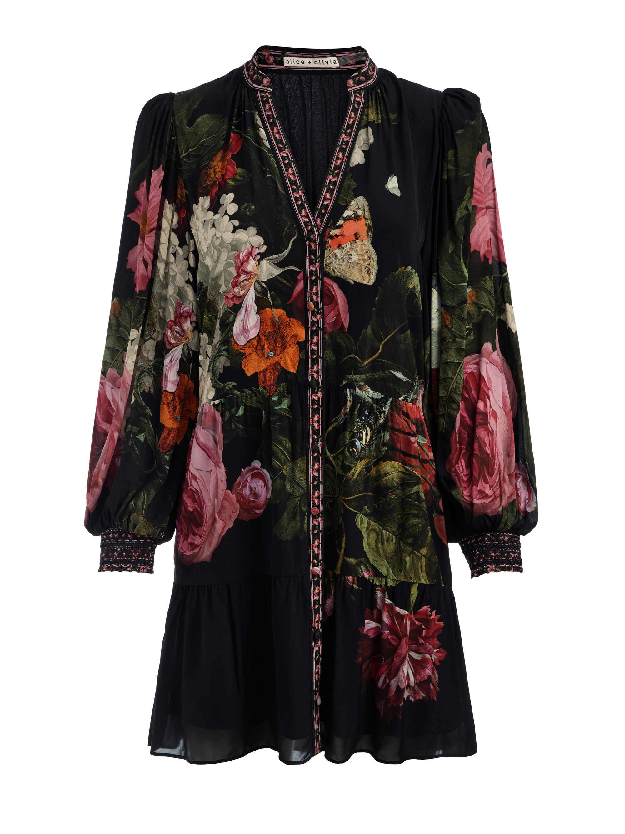 ANTONETTE MINI DRESS in BE STILL | ALICE + OLIVIA