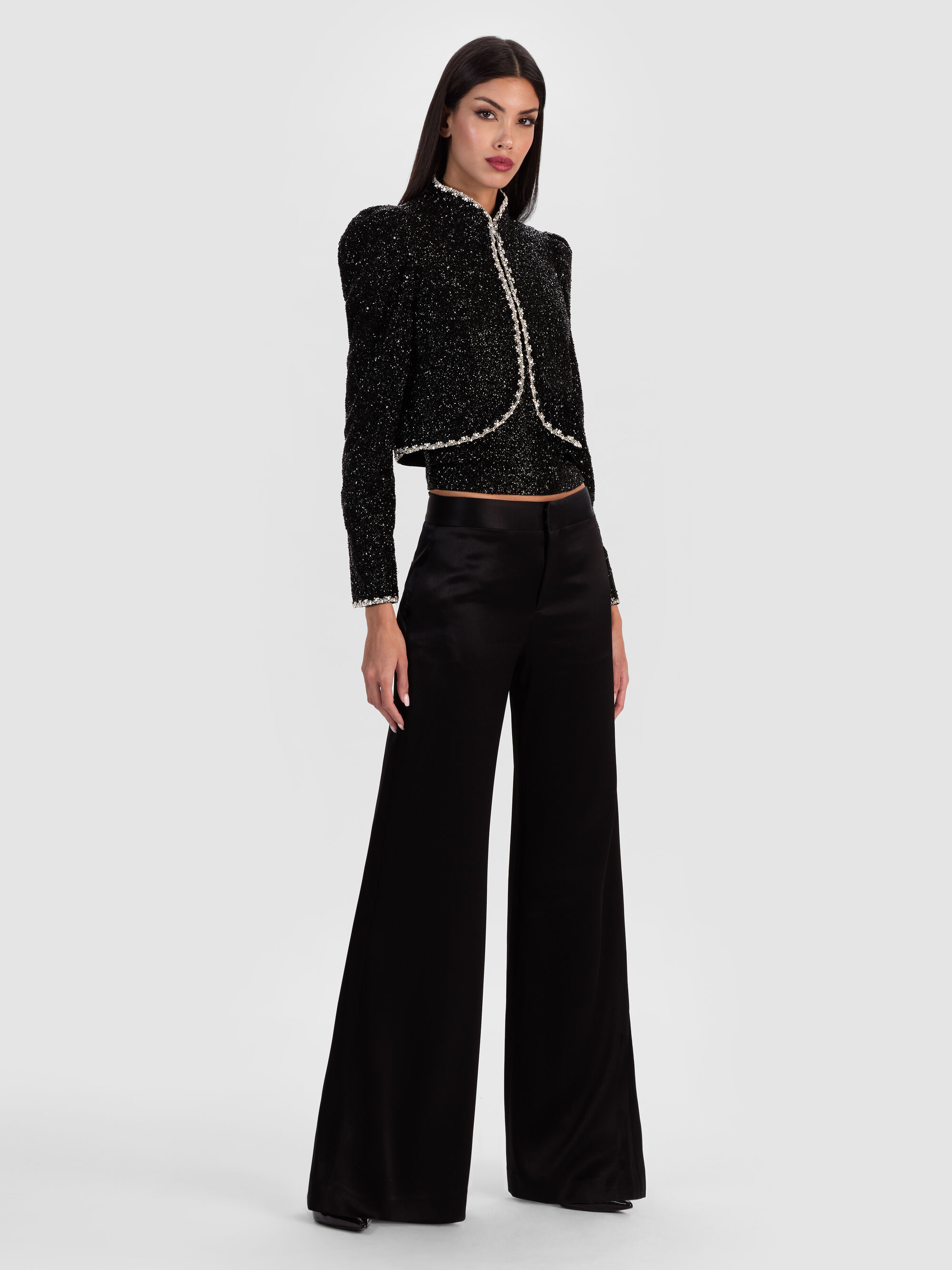 SHANE WIDE LEG PANT in BLACK | ALICE + OLIVIA