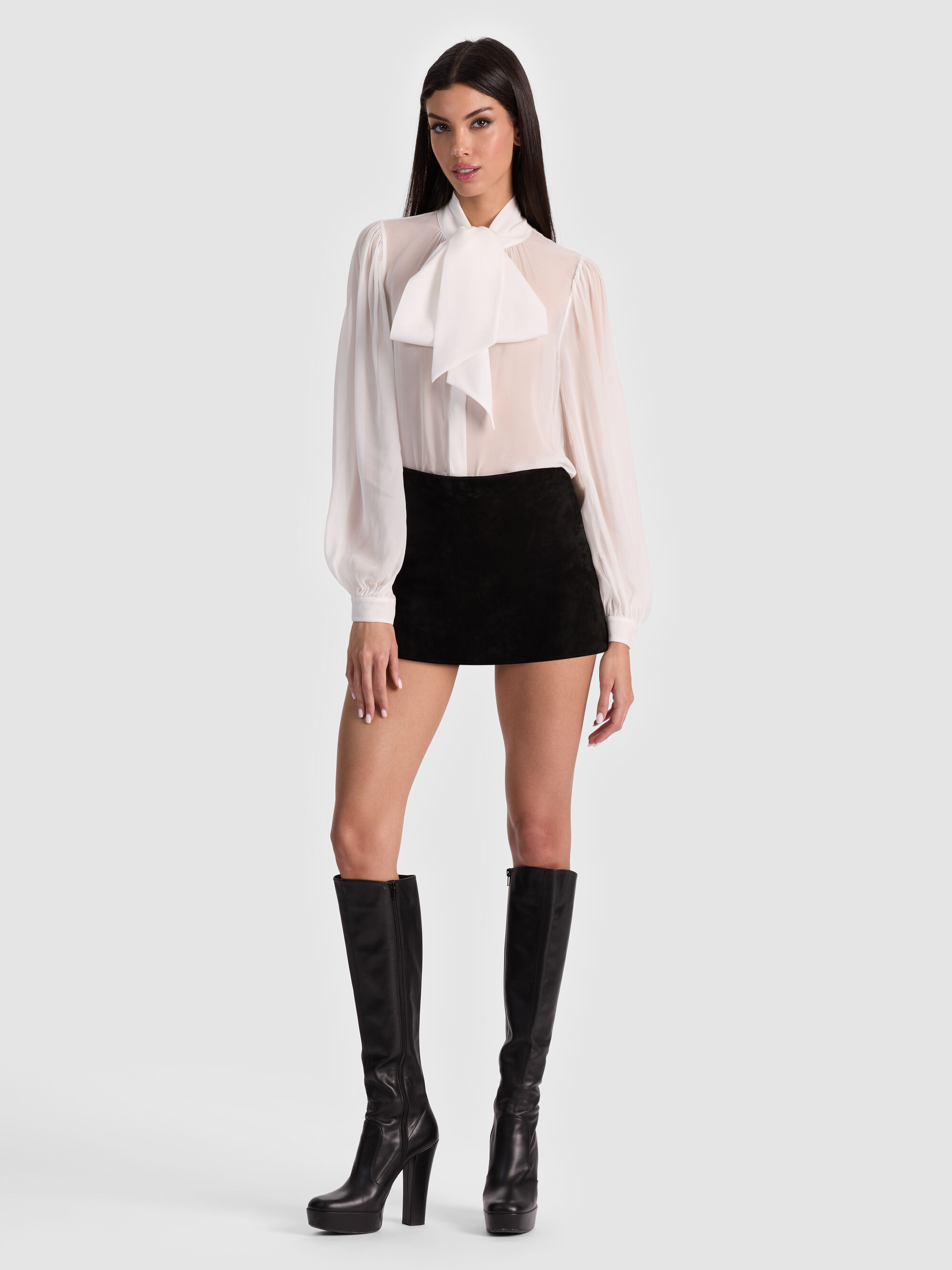 BRENTLEY BLOUSE in OFF WHITE | ALICE + OLIVIA