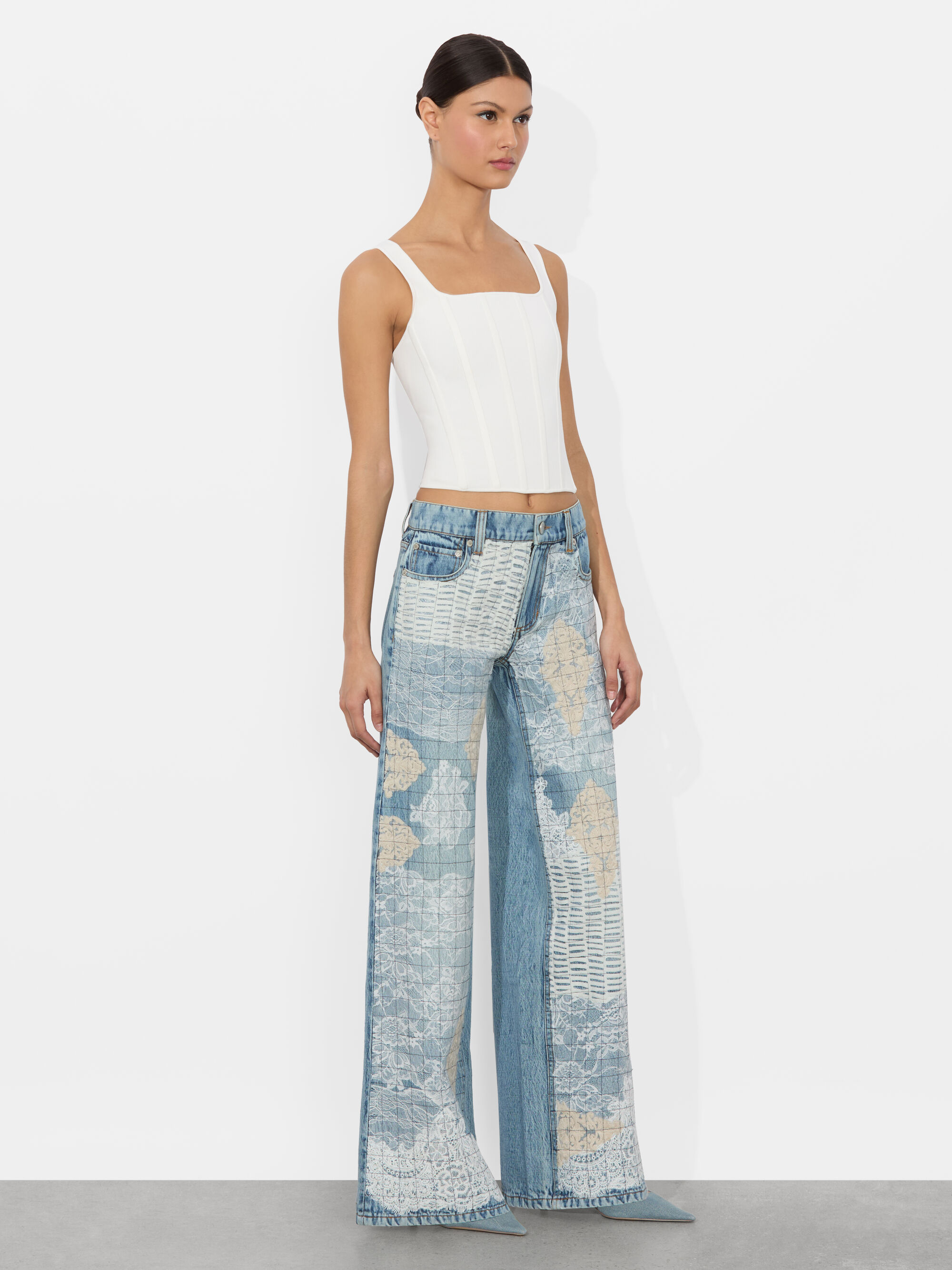 TRISH LACE JEAN in ROCKSTAR BLUE | ALICE + OLIVIA
