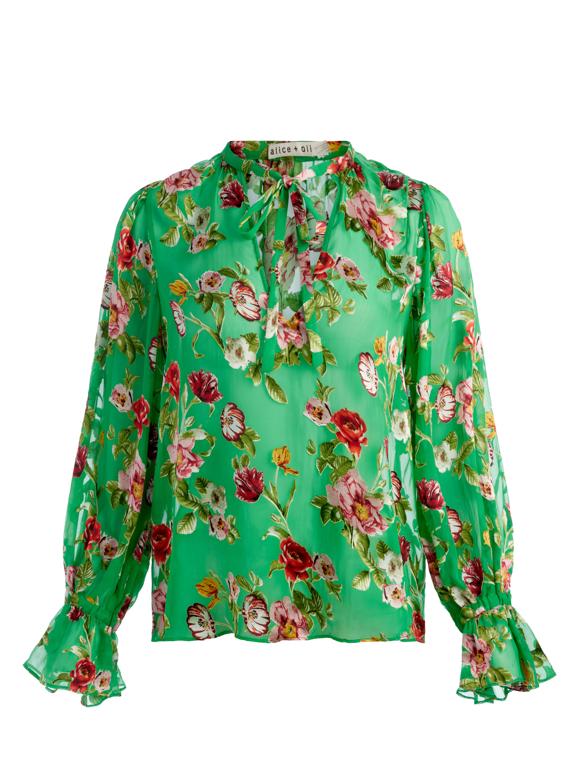 MORANNE BLOUSE in HAMPTONS FLORAL SMALL | ALICE + OLIVIA