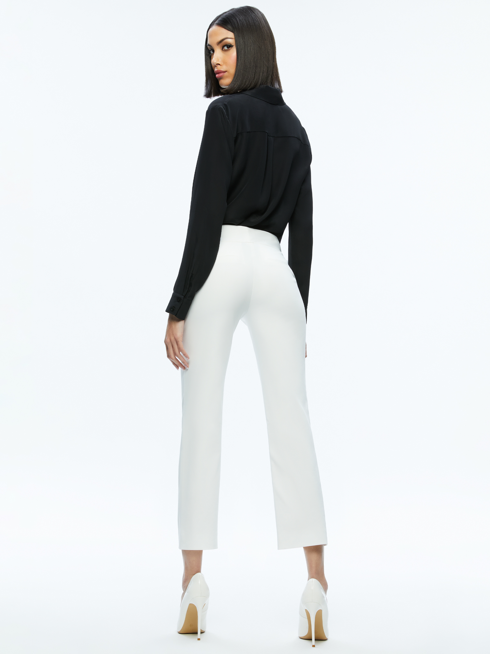 Stacey Low Rise Kick Flare Pant In Off White | Alice + Olivia