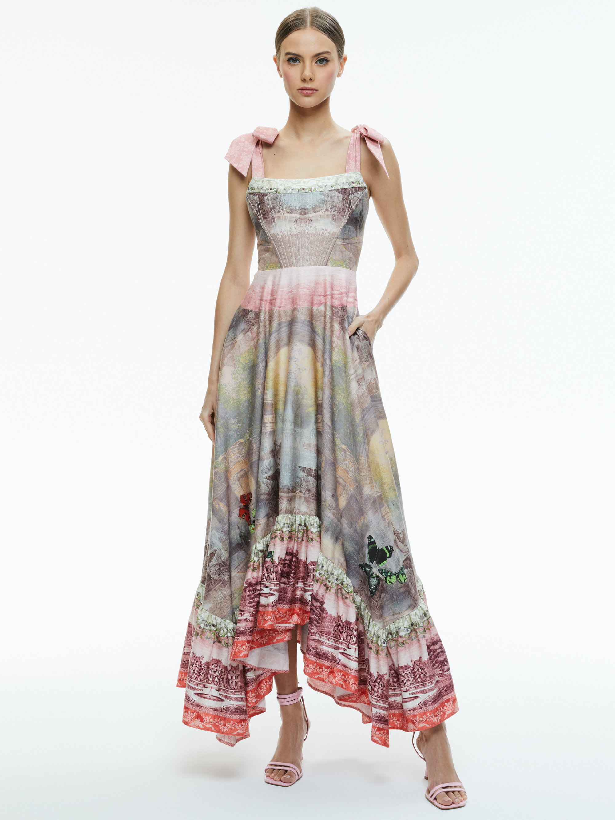 Rosalee Maxi Dress In Versailles | Alice + Olivia