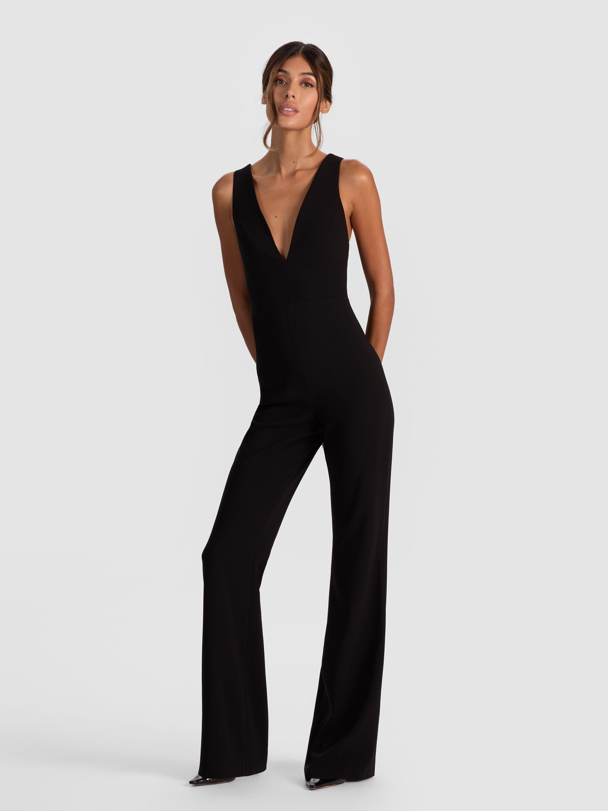 NOVA CAPE JUMPSUIT in BLACK | ALICE + OLIVIA