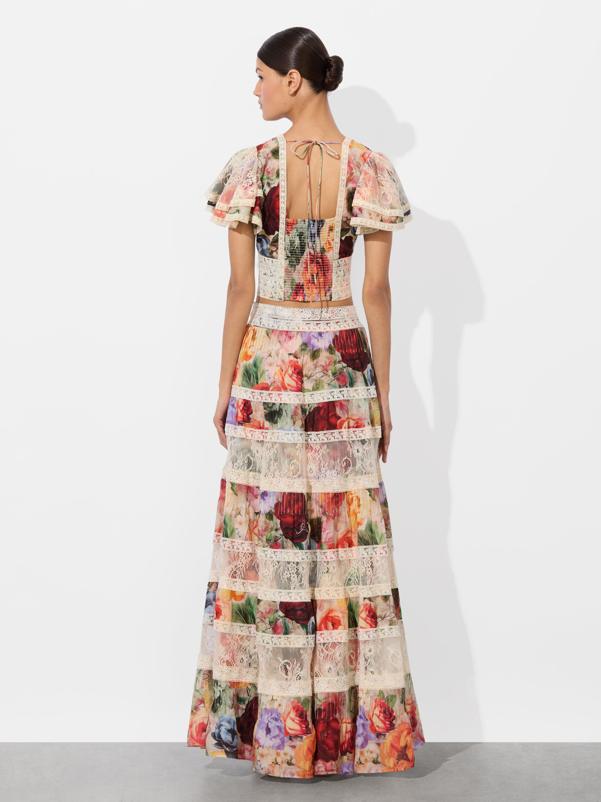 KEELEY BLOUSE in STORM FLORAL SM | ALICE + OLIVIA