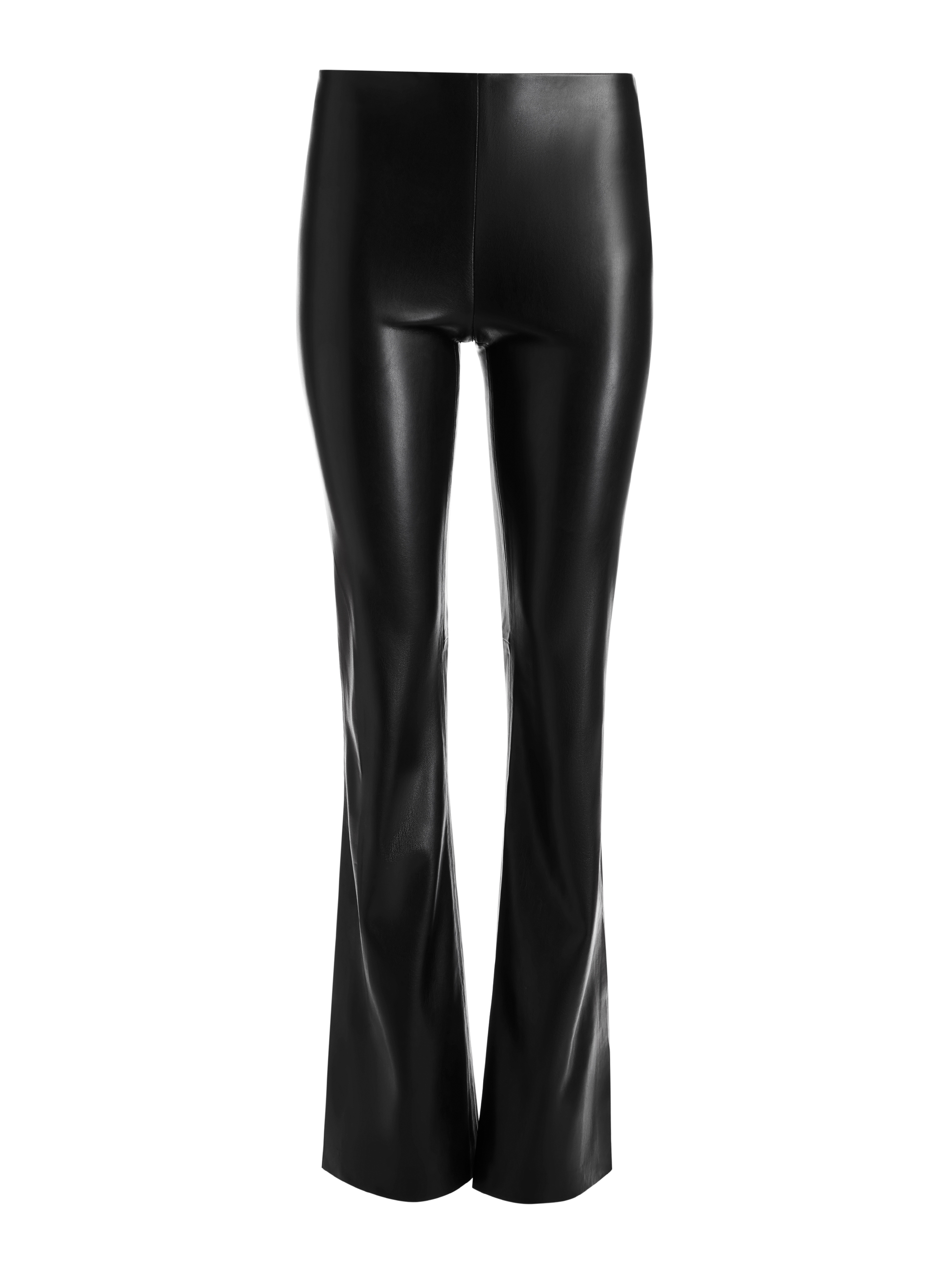 Tina Vegan Leather Split Hem Pant In Black | Alice + Olivia