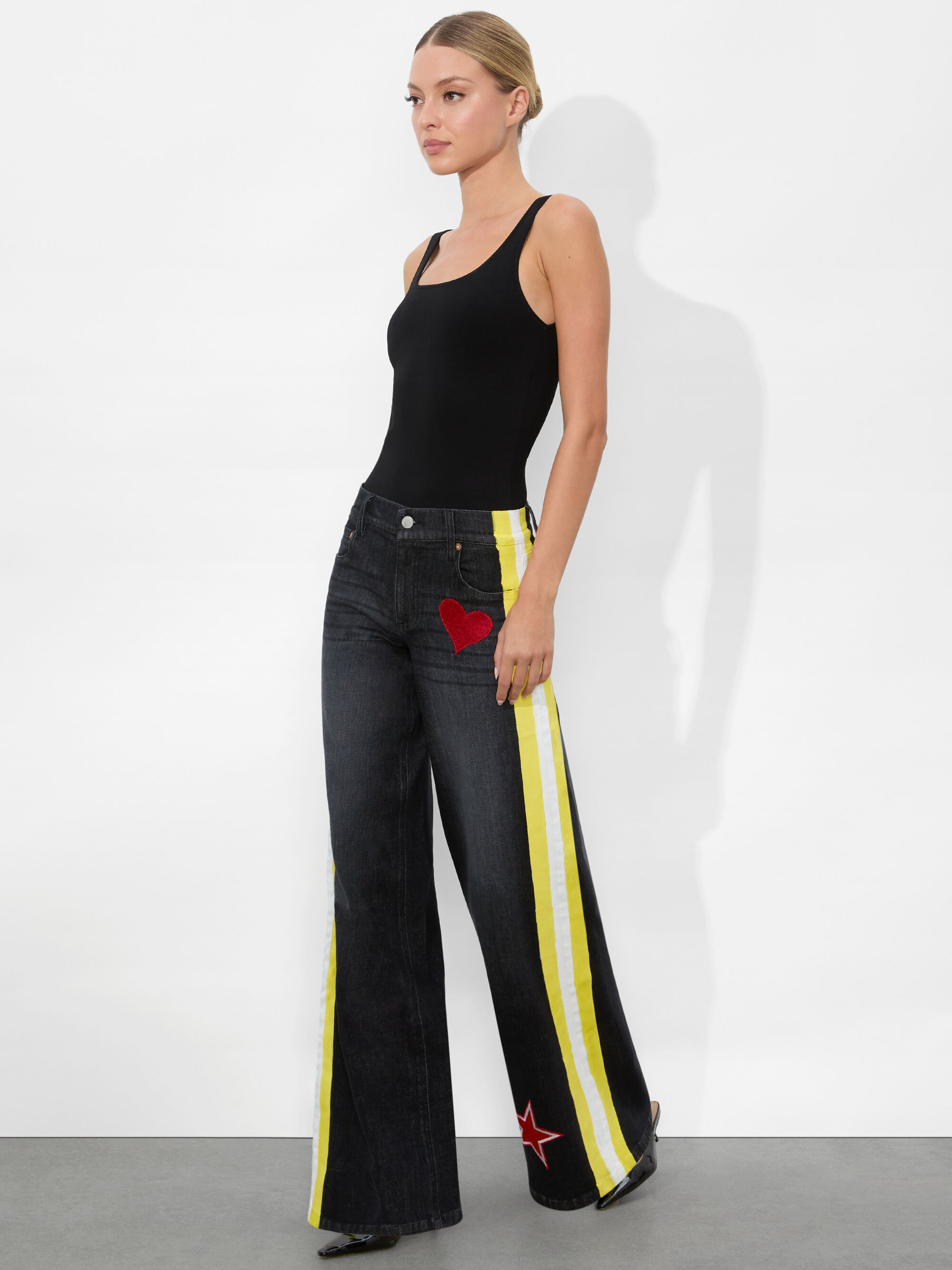 TRISH JEAN in MAYA CHARCOAL BLACK | ALICE + OLIVIA