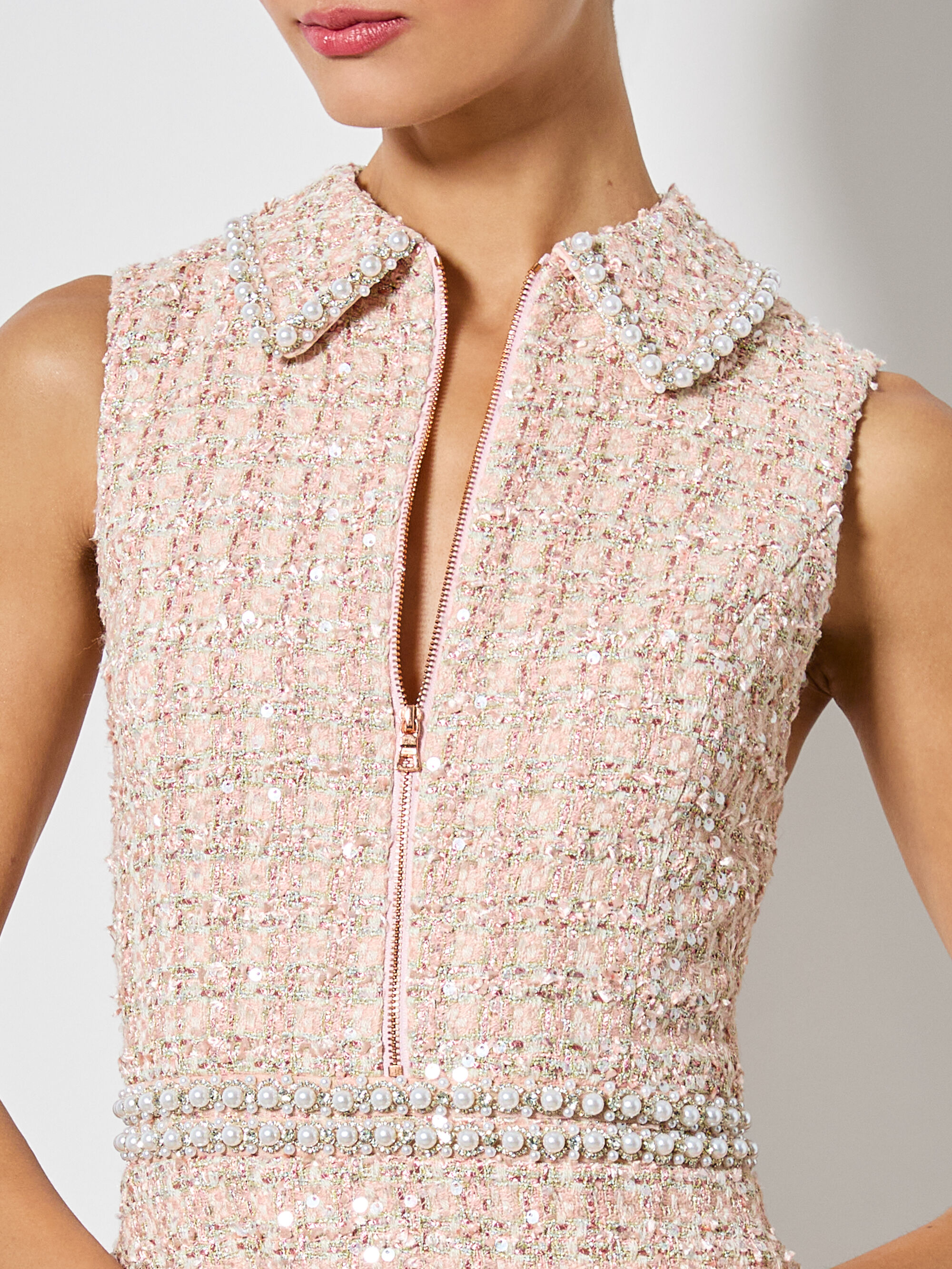 ELLIS MINI DRESS in PEARL BLUSH | ALICE + OLIVIA