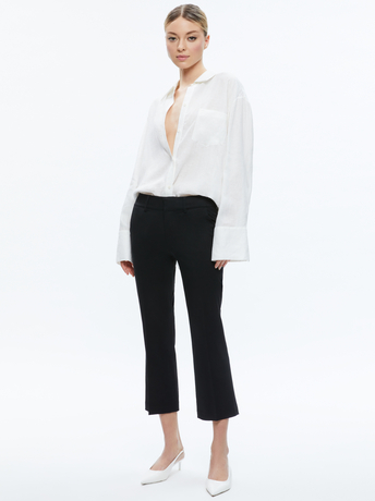 Stacey Low Rise Kick Flare Pant In Black | Alice + Olivia