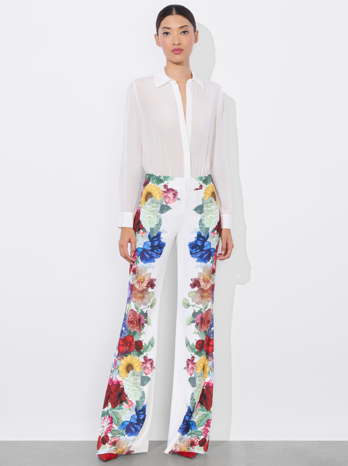 Andrew Pant In Garden Brunch Off White | Alice + Olivia