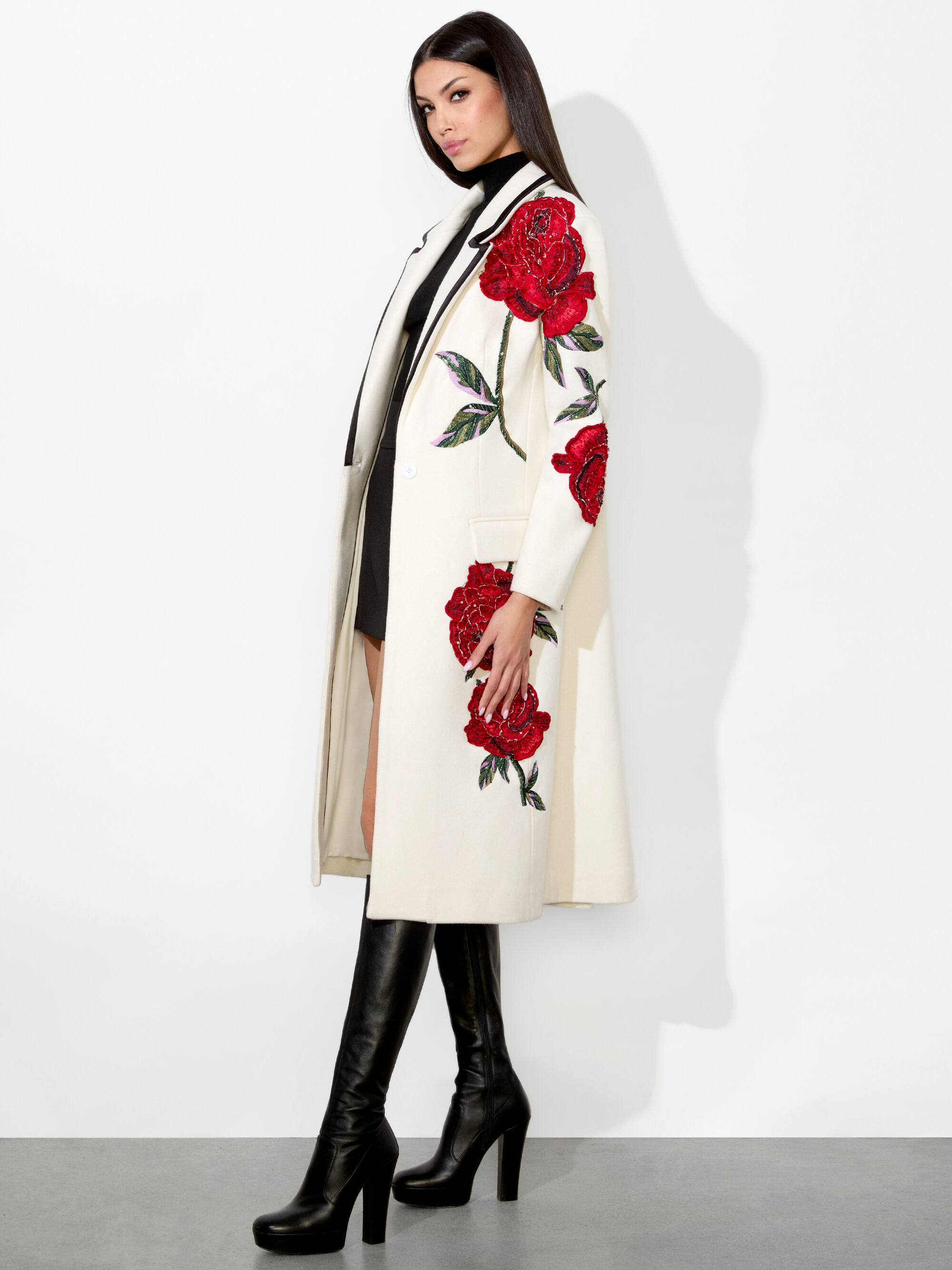 Ivan Embellished Coat In Le Parisien | Alice + Olivia