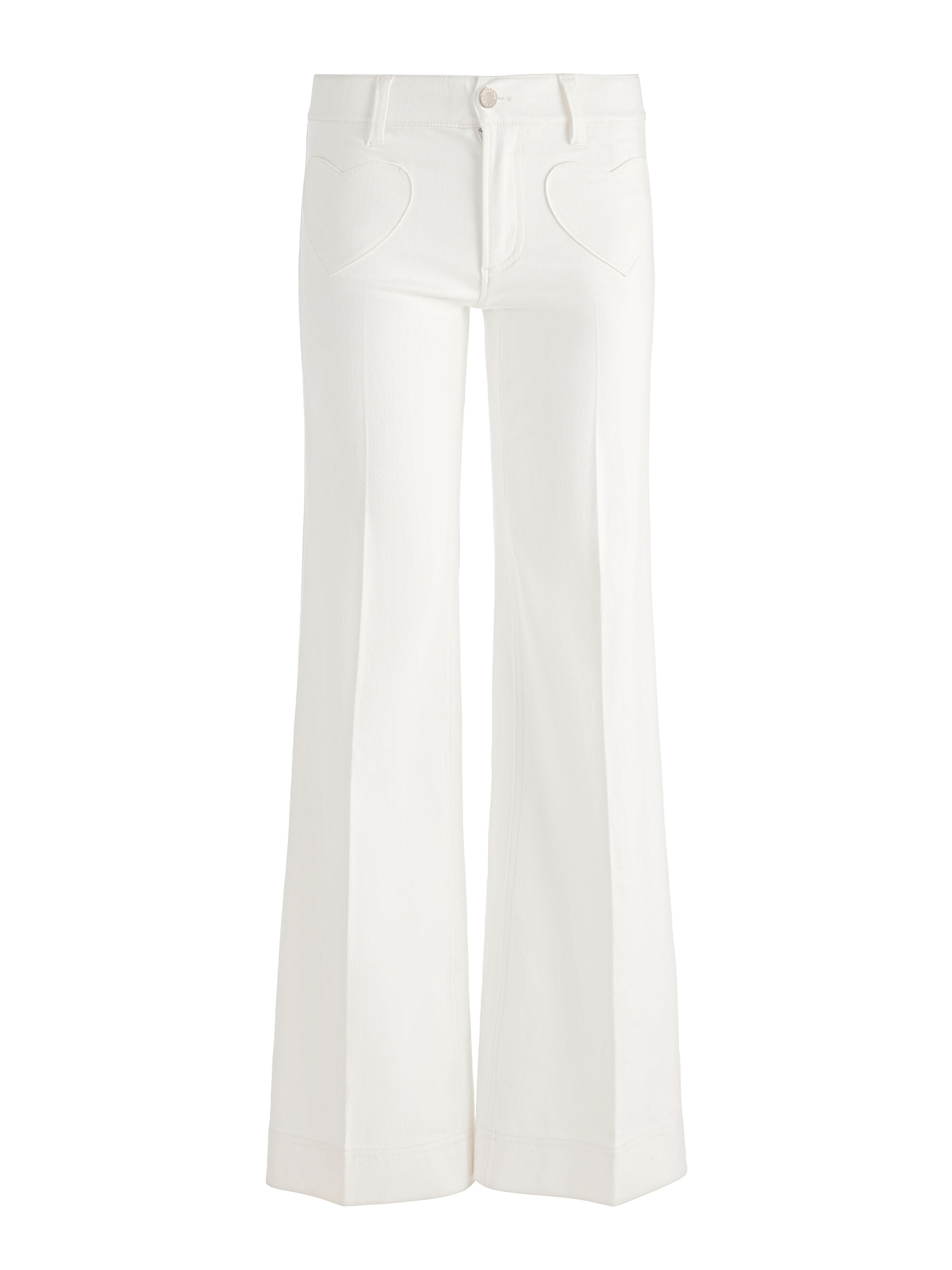SLAY HEART FRONT JEAN in VANILLA | ALICE + OLIVIA
