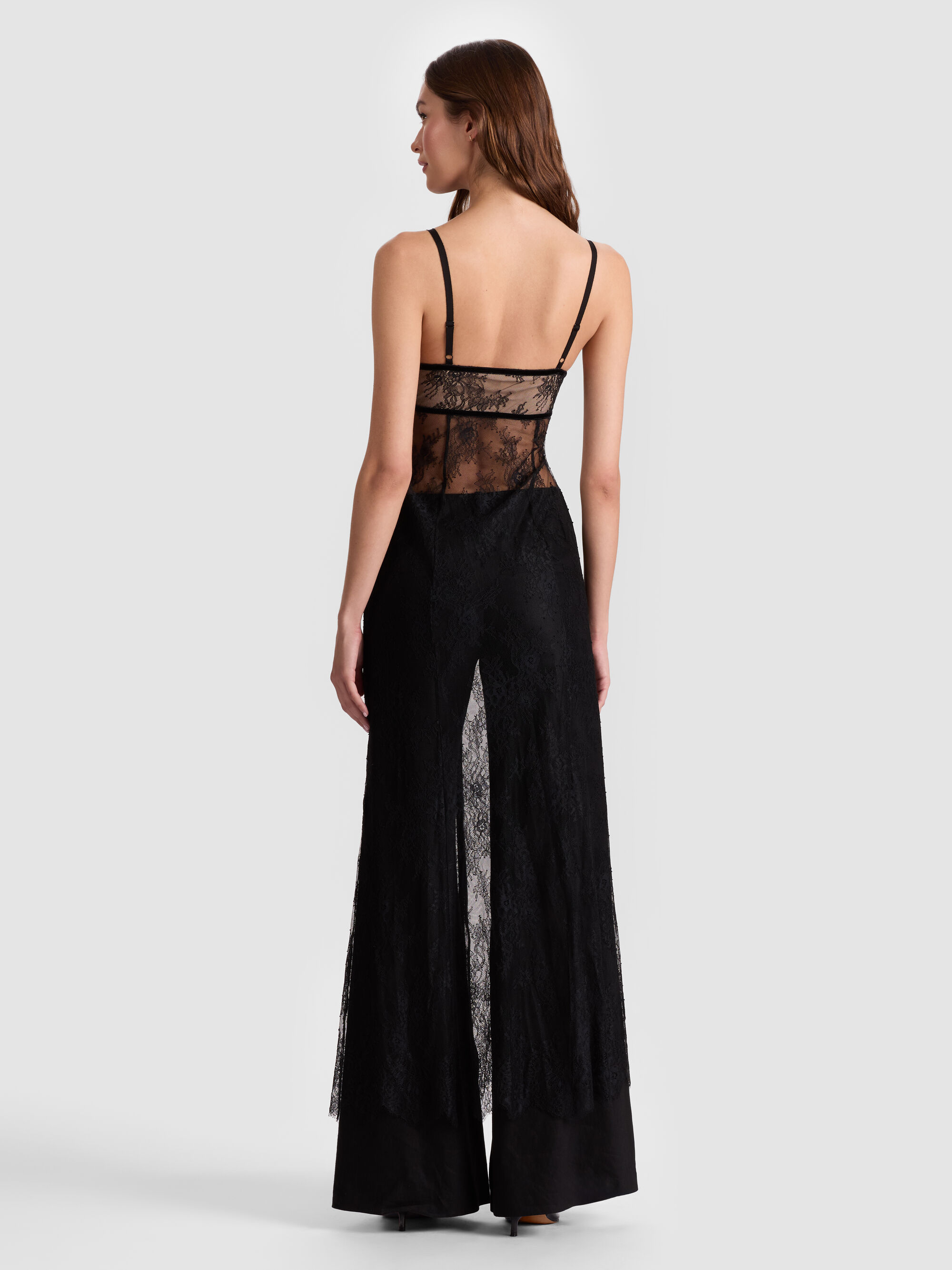 MELODIE LACE MAXI TOP in BLACK | ALICE + OLIVIA