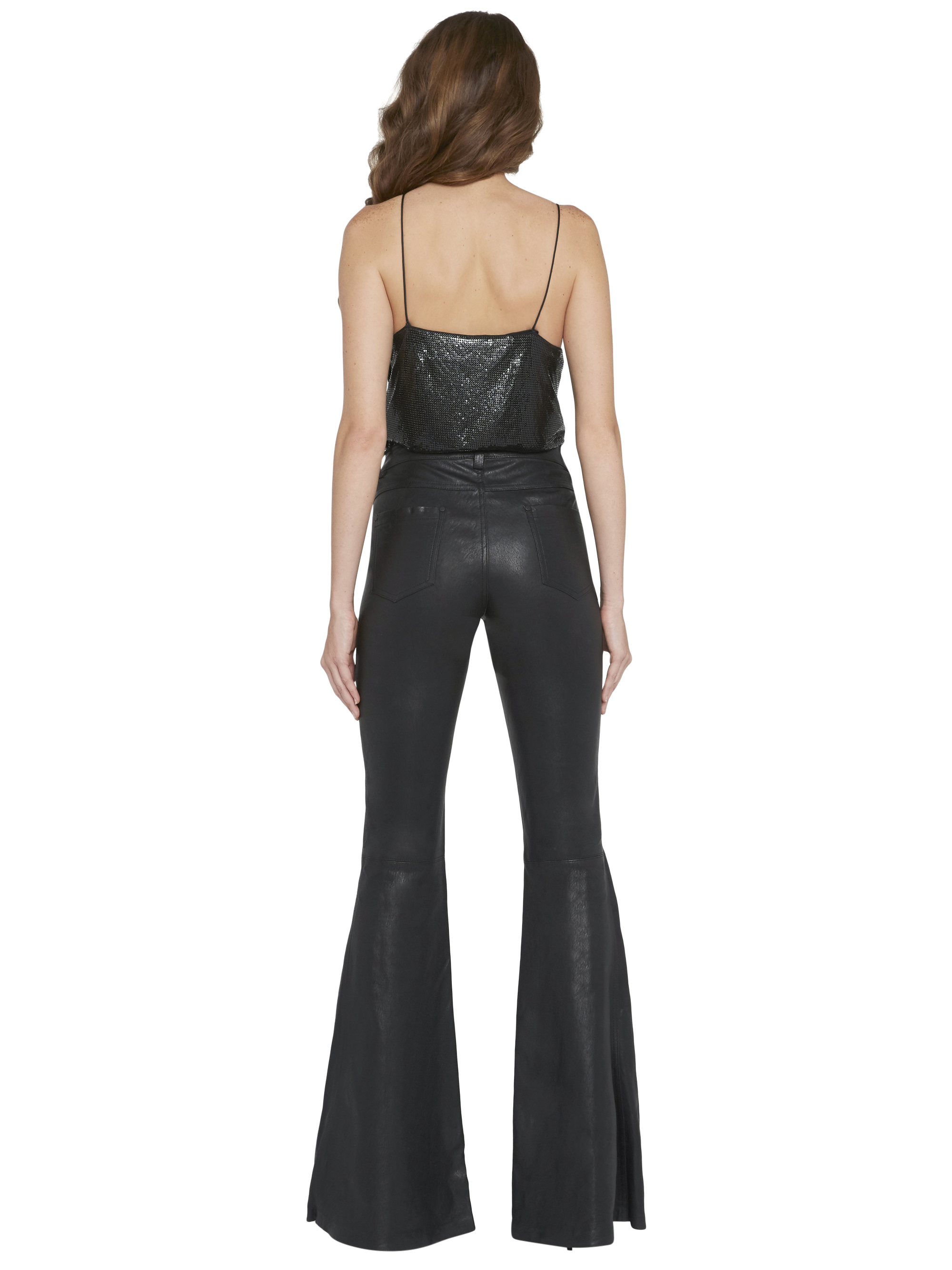 Leather Bell Pant In Black | Alice + Olivia