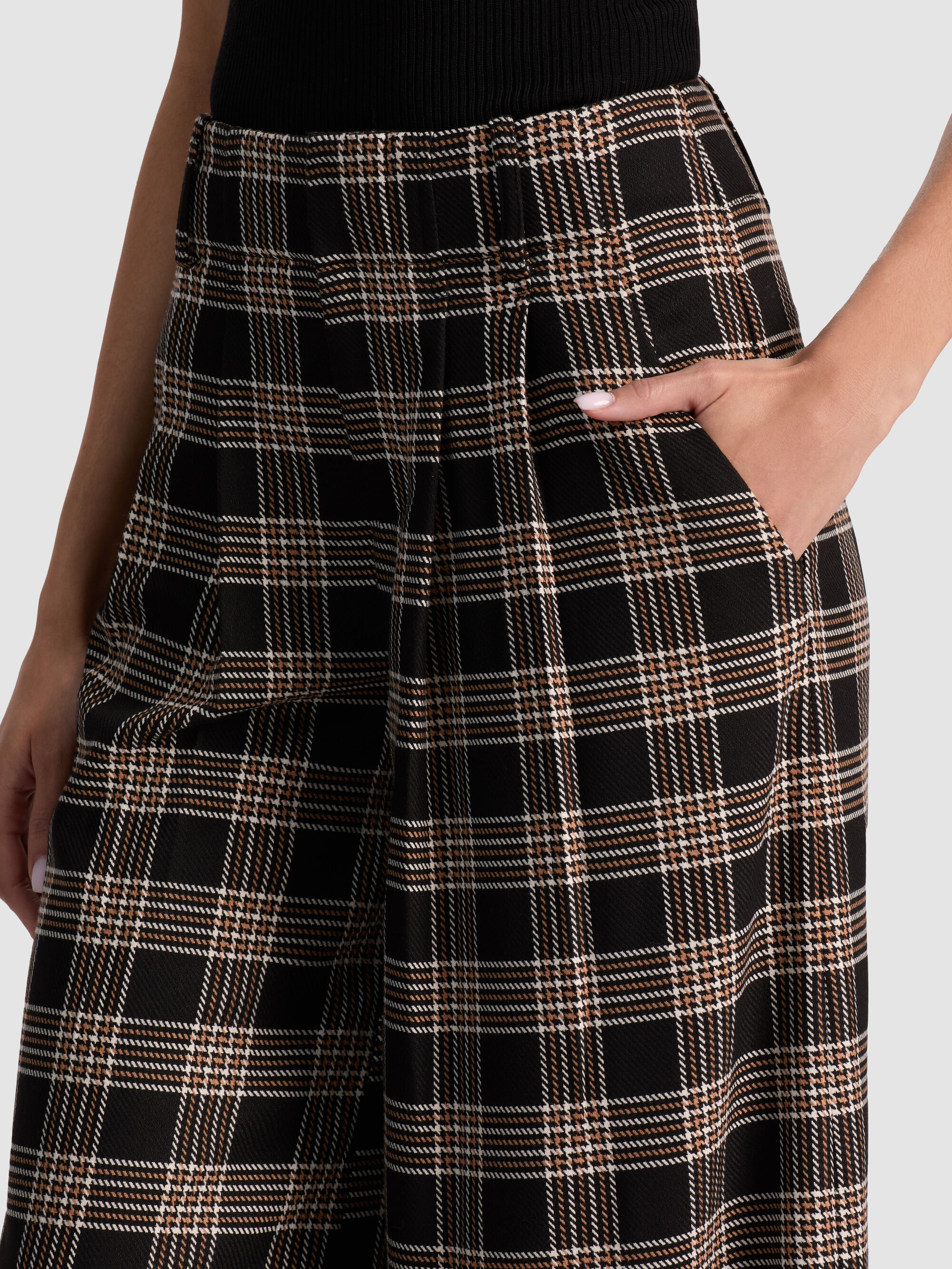 ELOISE WIDE LEG PANT in BLACK/MULTI | ALICE + OLIVIA