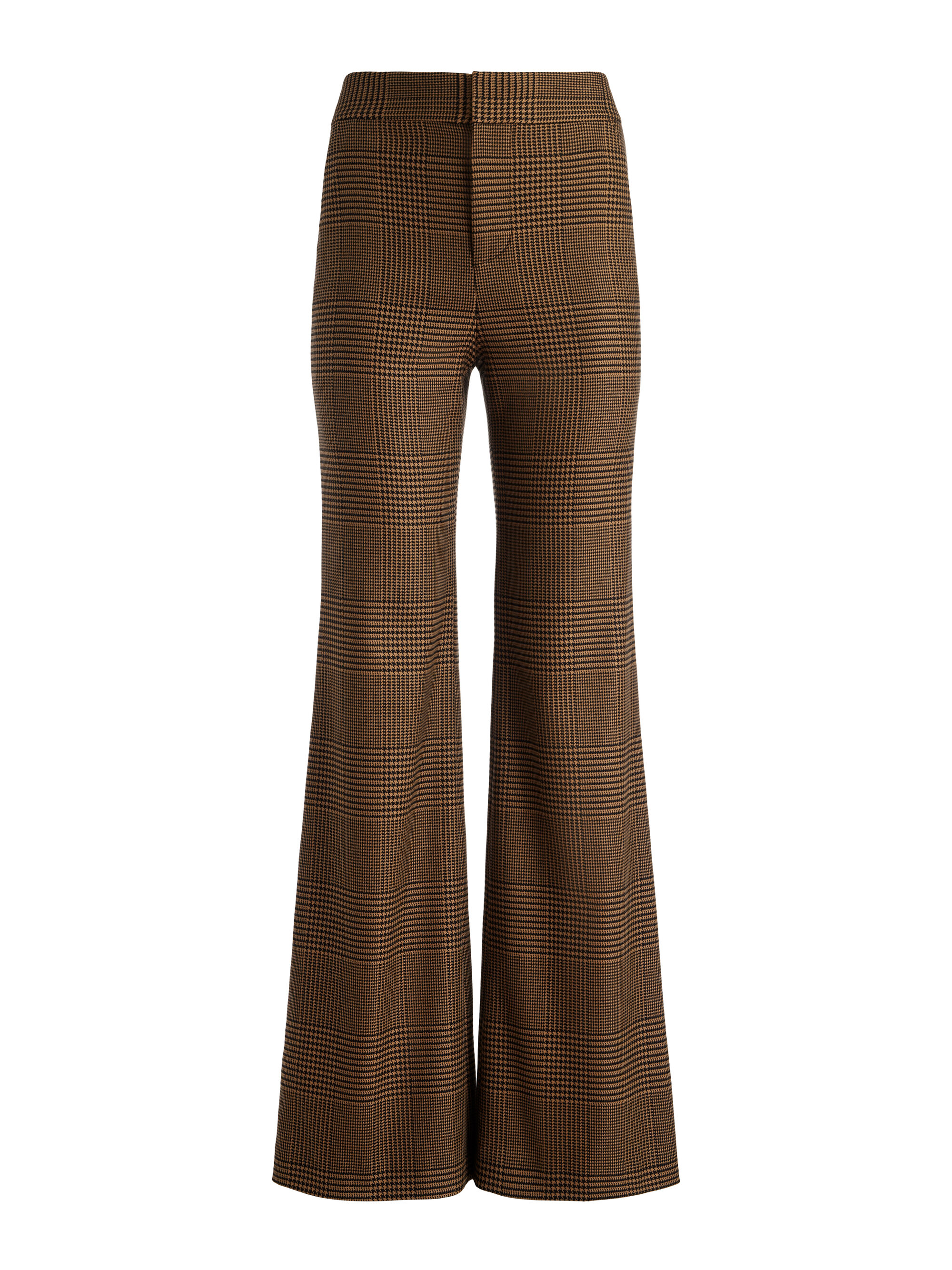DEANNA HIGH WAISTED BOOTCUT PANT in CAMEL/BLACK | ALICE + OLIVIA