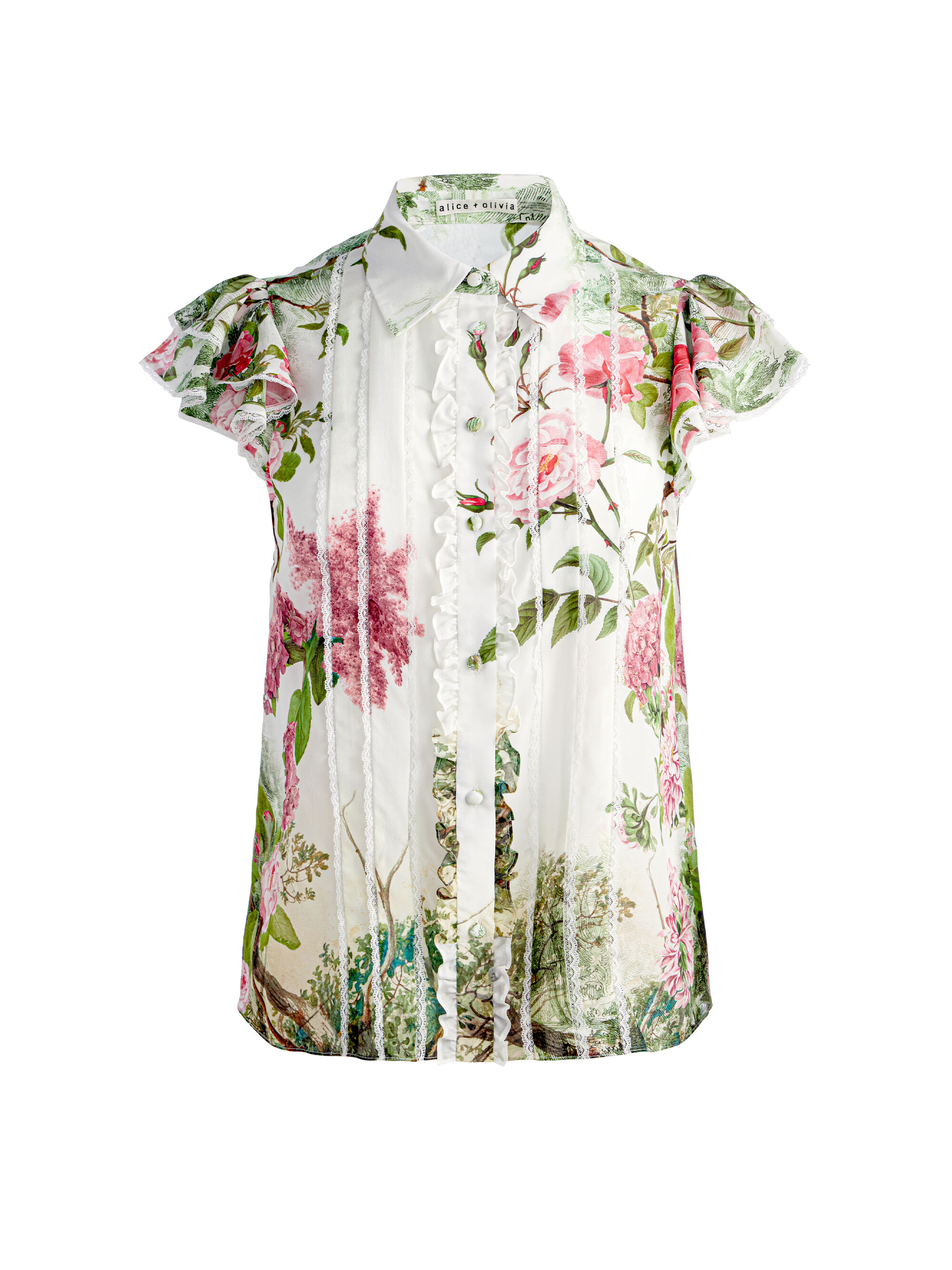 MINDA BLOUSE in ROSE WHISPER | ALICE + OLIVIA
