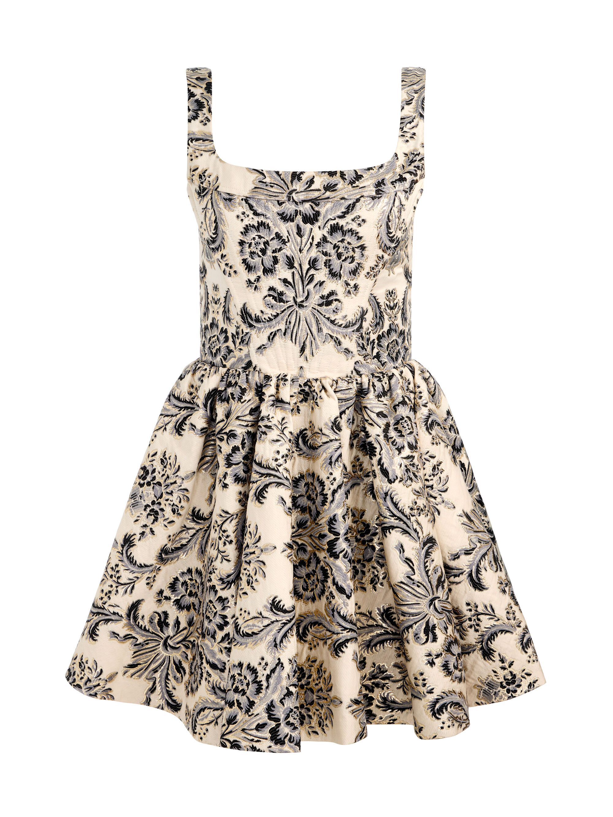 GUINEVERE MINI DRESS in MOONLIT ROCOCO VANILLA | ALICE + OLIVIA