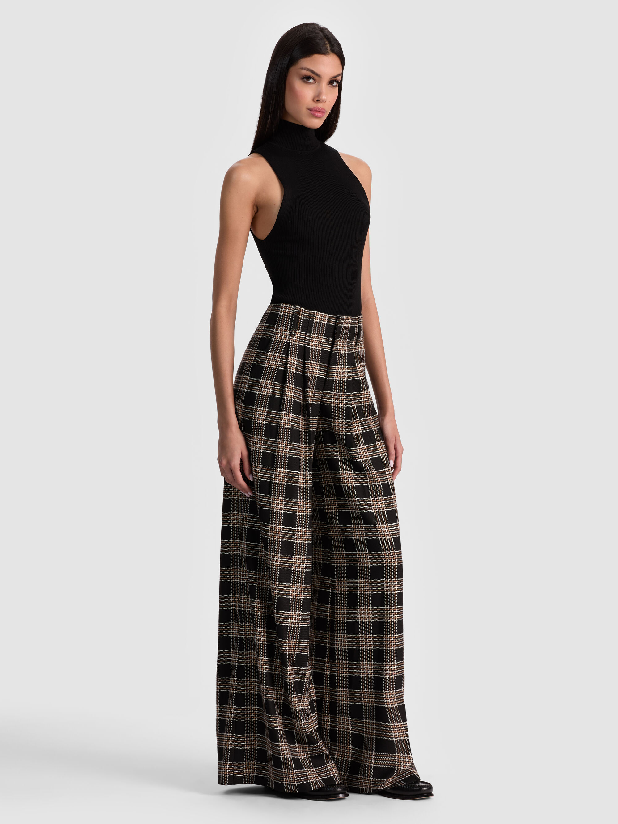 ELOISE WIDE LEG PANT in BLACK/MULTI | ALICE + OLIVIA