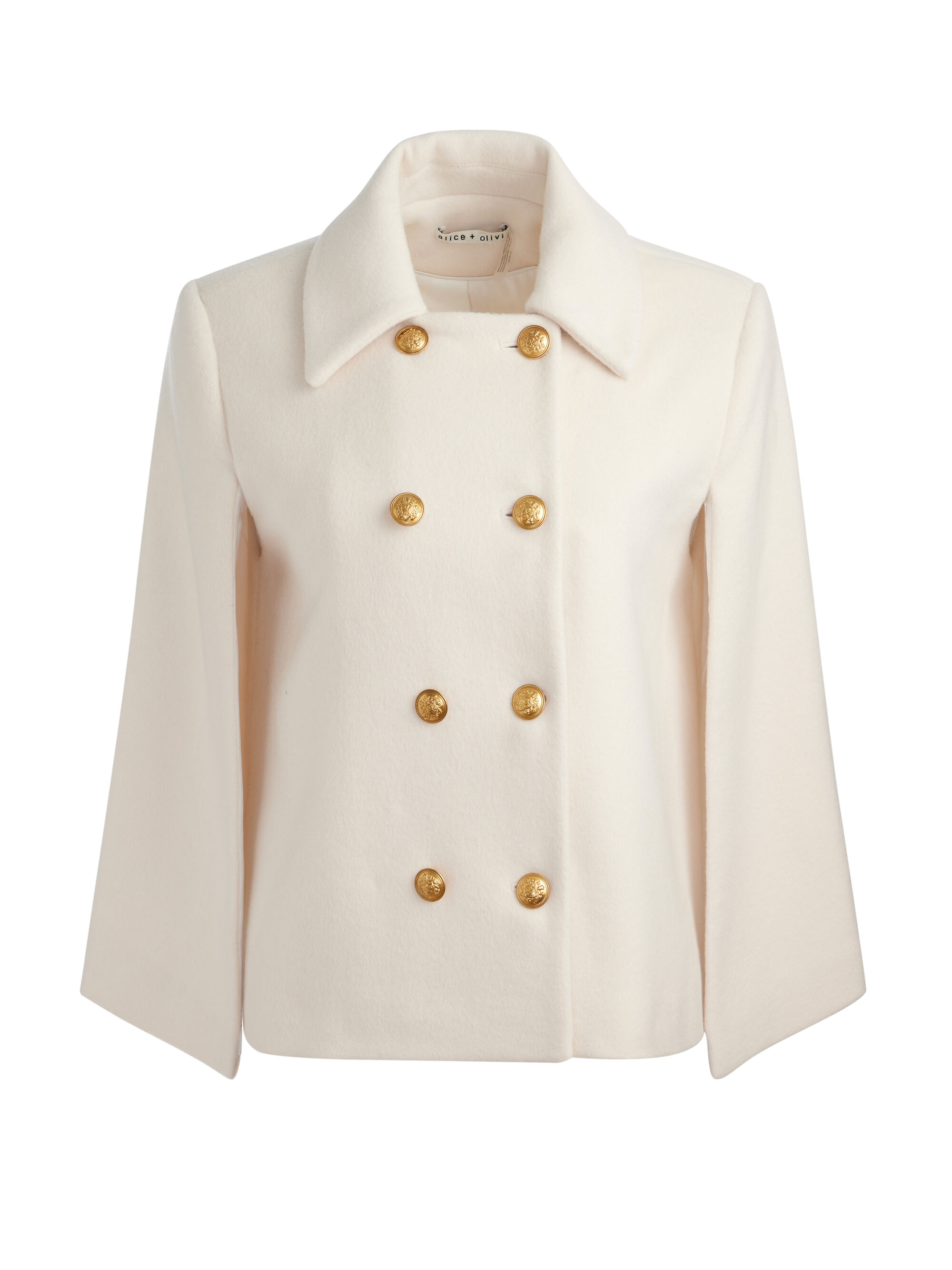 REYNALDA MINI CAPE in OFF WHITE | ALICE + OLIVIA
