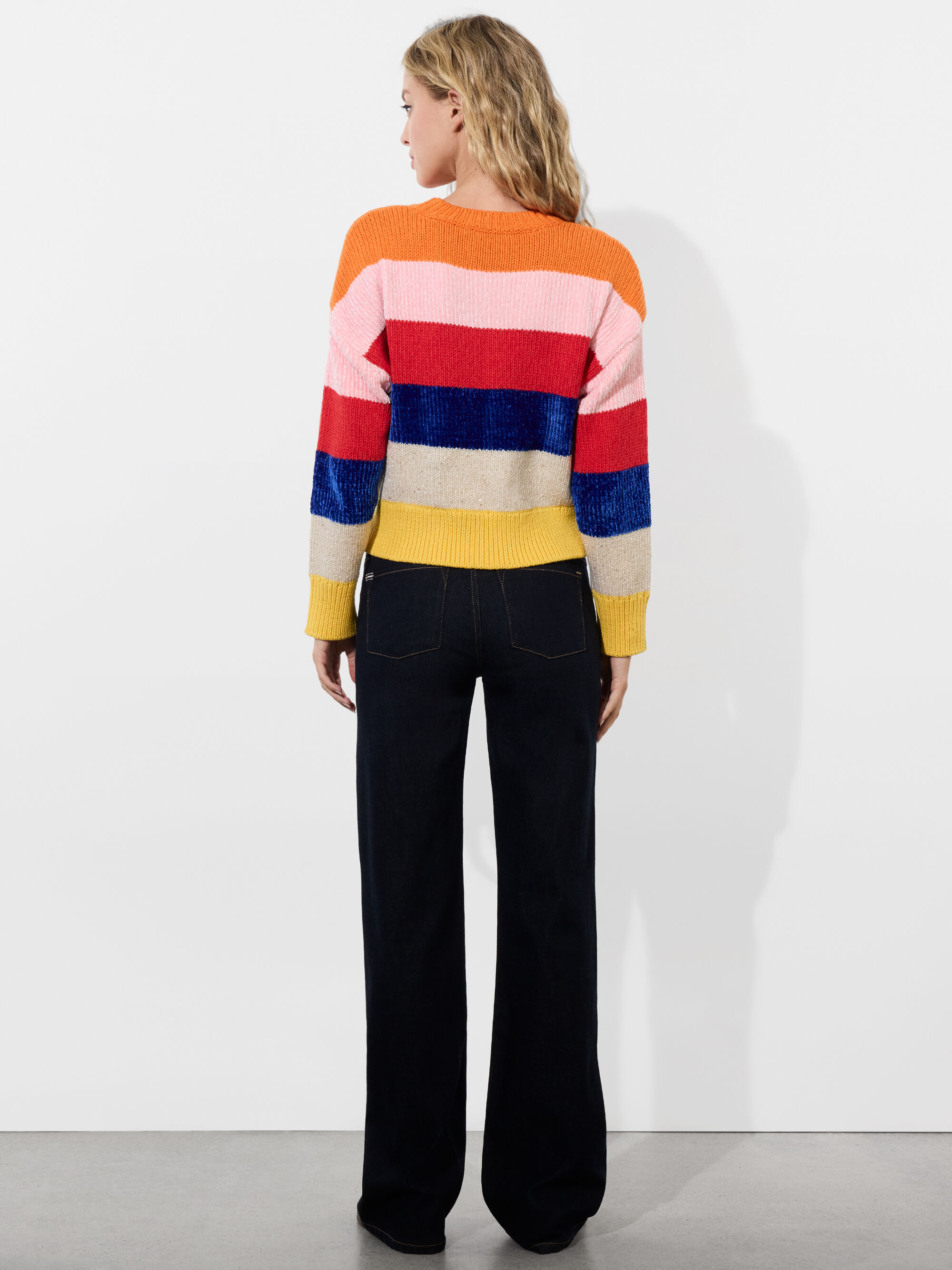 LOUIE PULLOVER in MULTI STRIPE | ALICE + OLIVIA