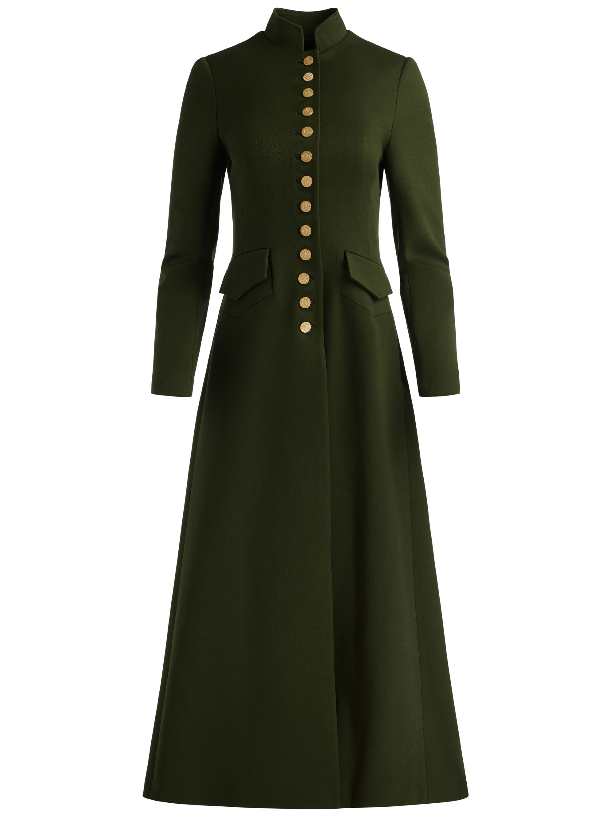 WINN LONG JACKET in DARK OLIVE | ALICE + OLIVIA