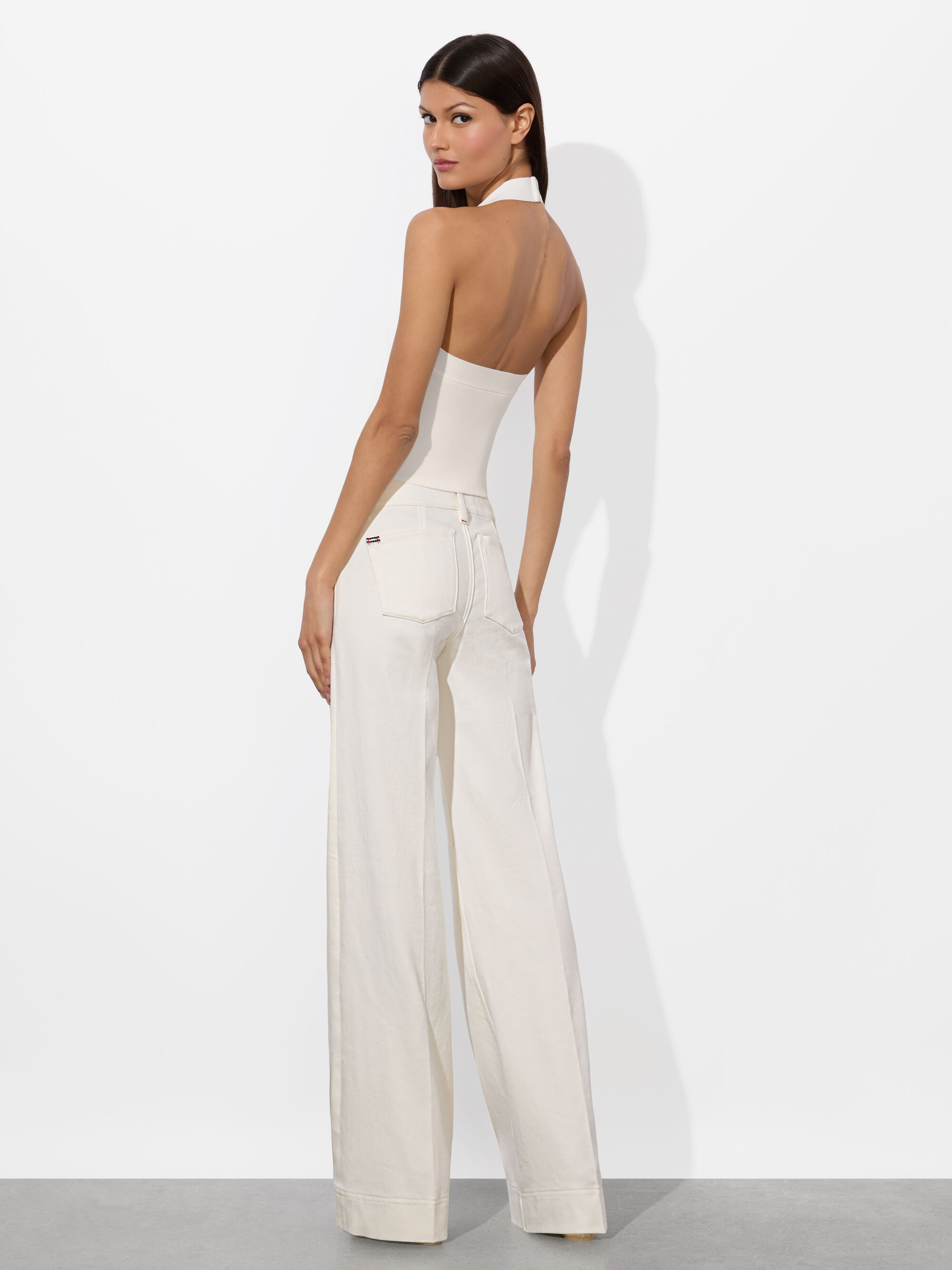 SLAY HEART FRONT JEAN in VANILLA | ALICE + OLIVIA