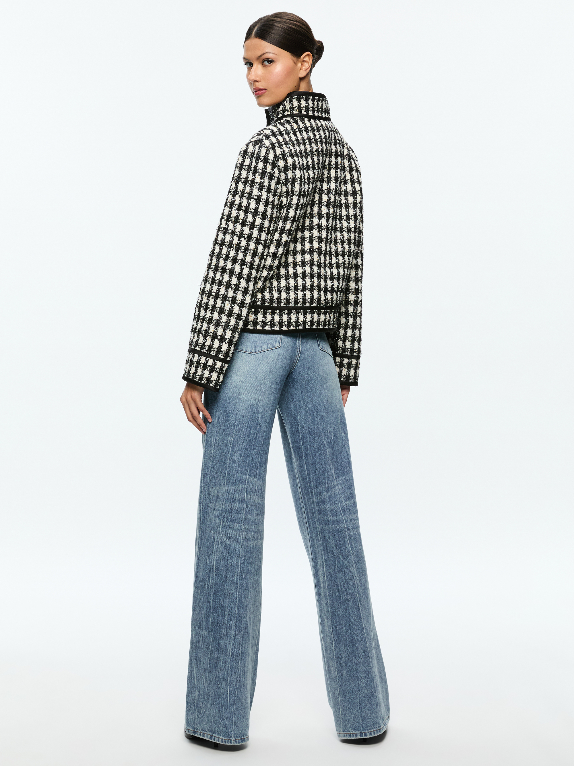 Corwin Jacket In Black/white | Alice + Olivia