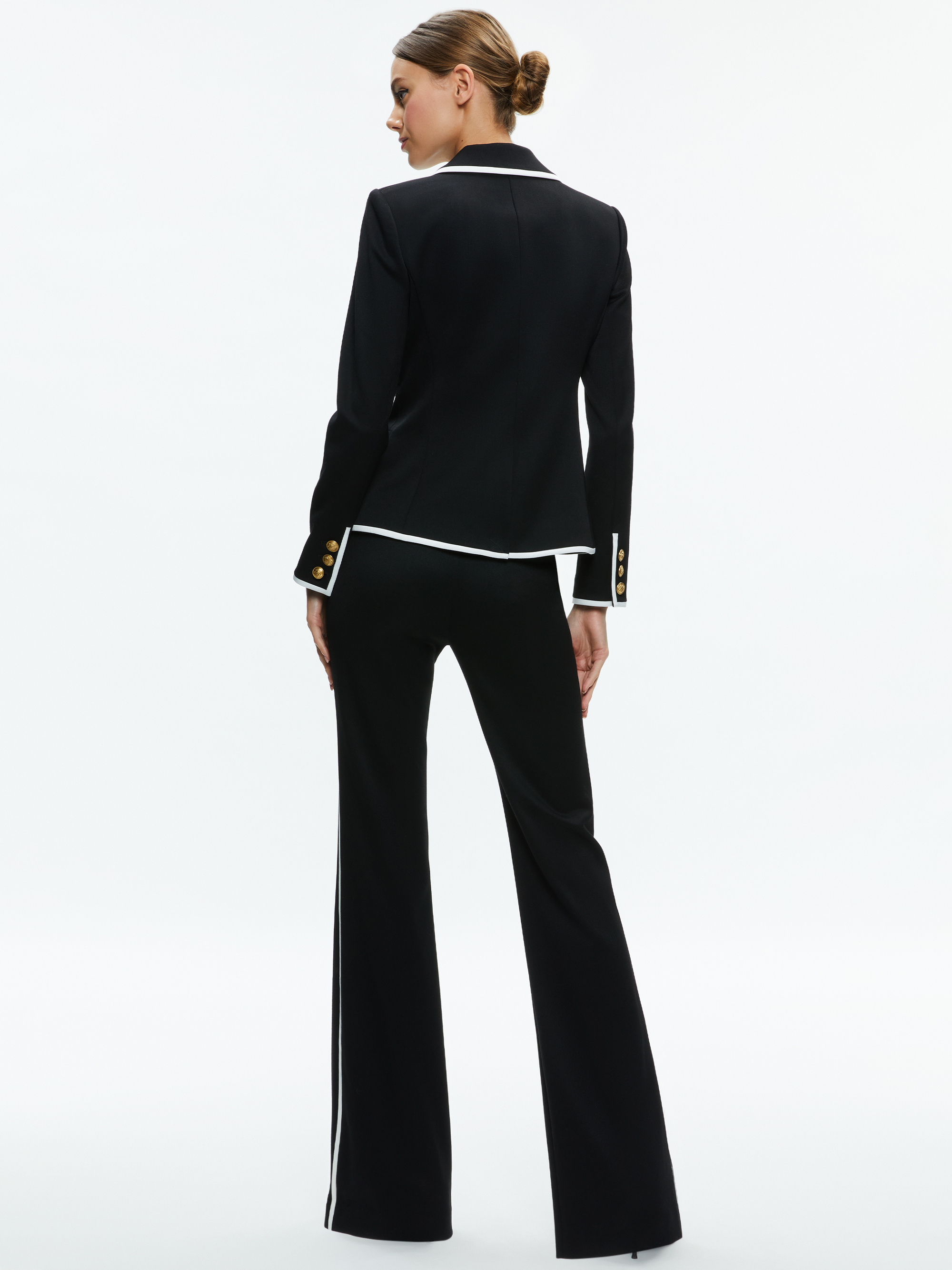 MYA CONTRAST PIPING FITTED BLAZER + PRINCESS CONTRAST PIPING PANT