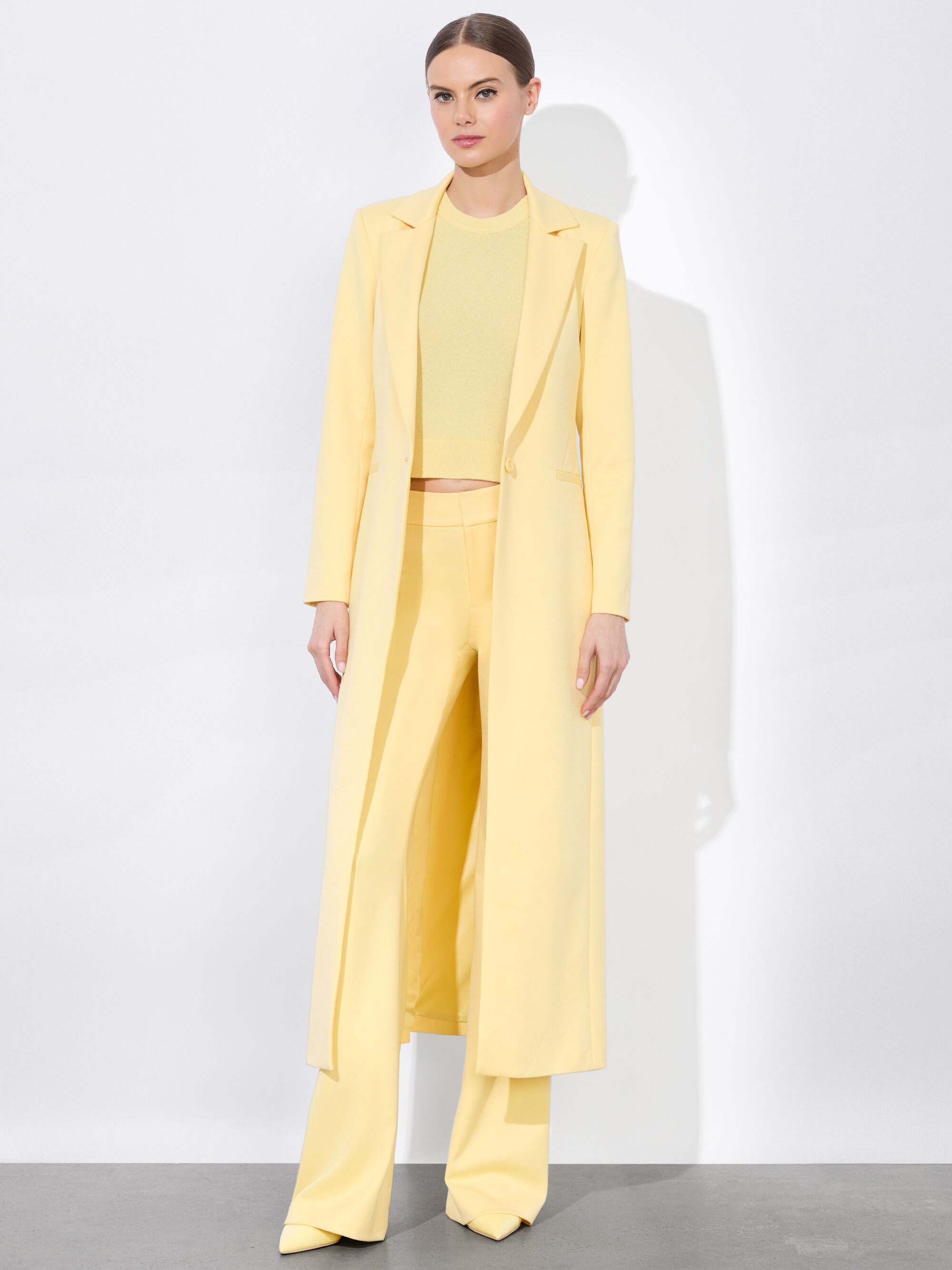 Macey Long Blazer In Butter | Alice + Olivia