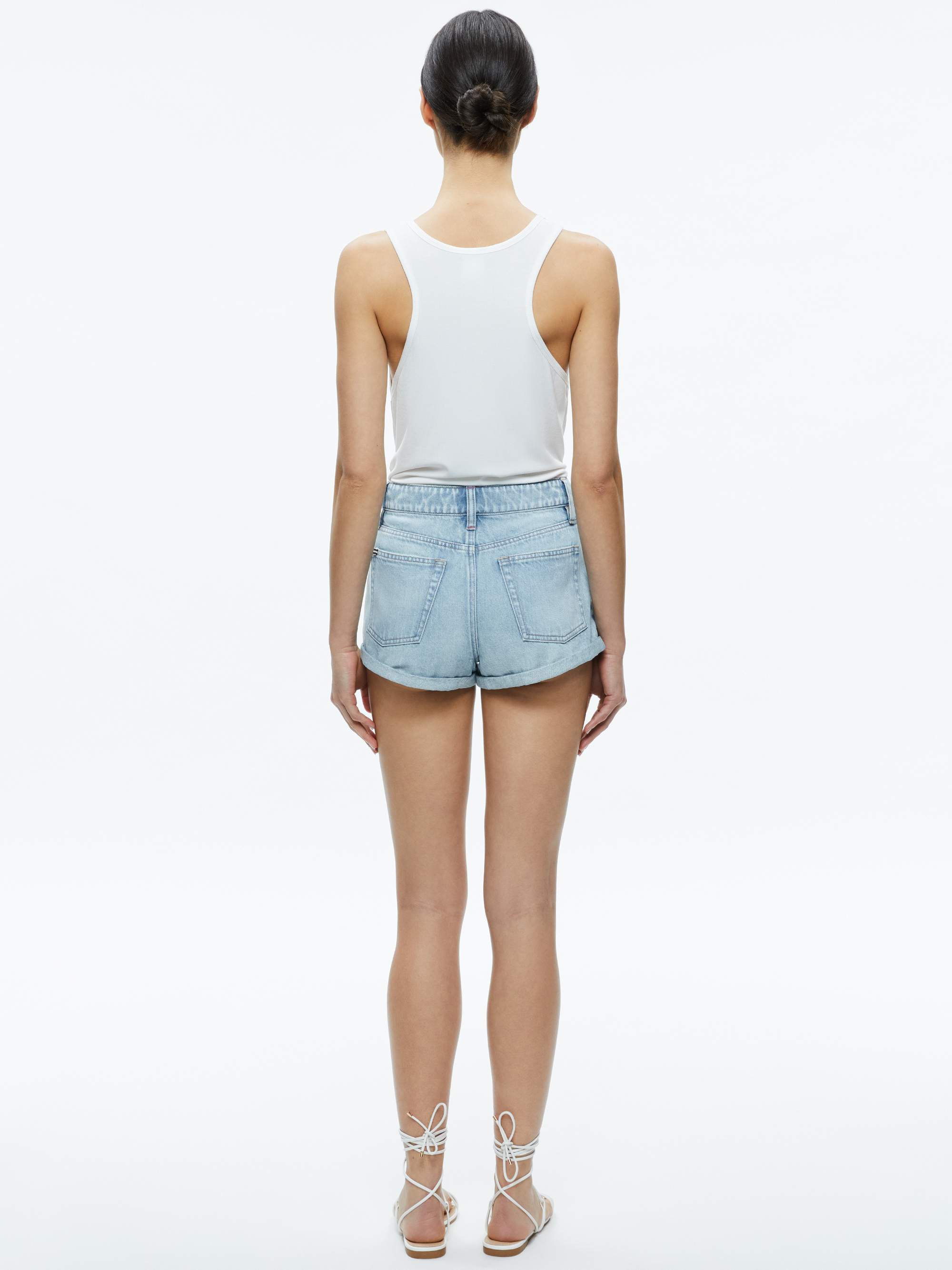 Avril Boxy Tank In Off White | Alice + Olivia