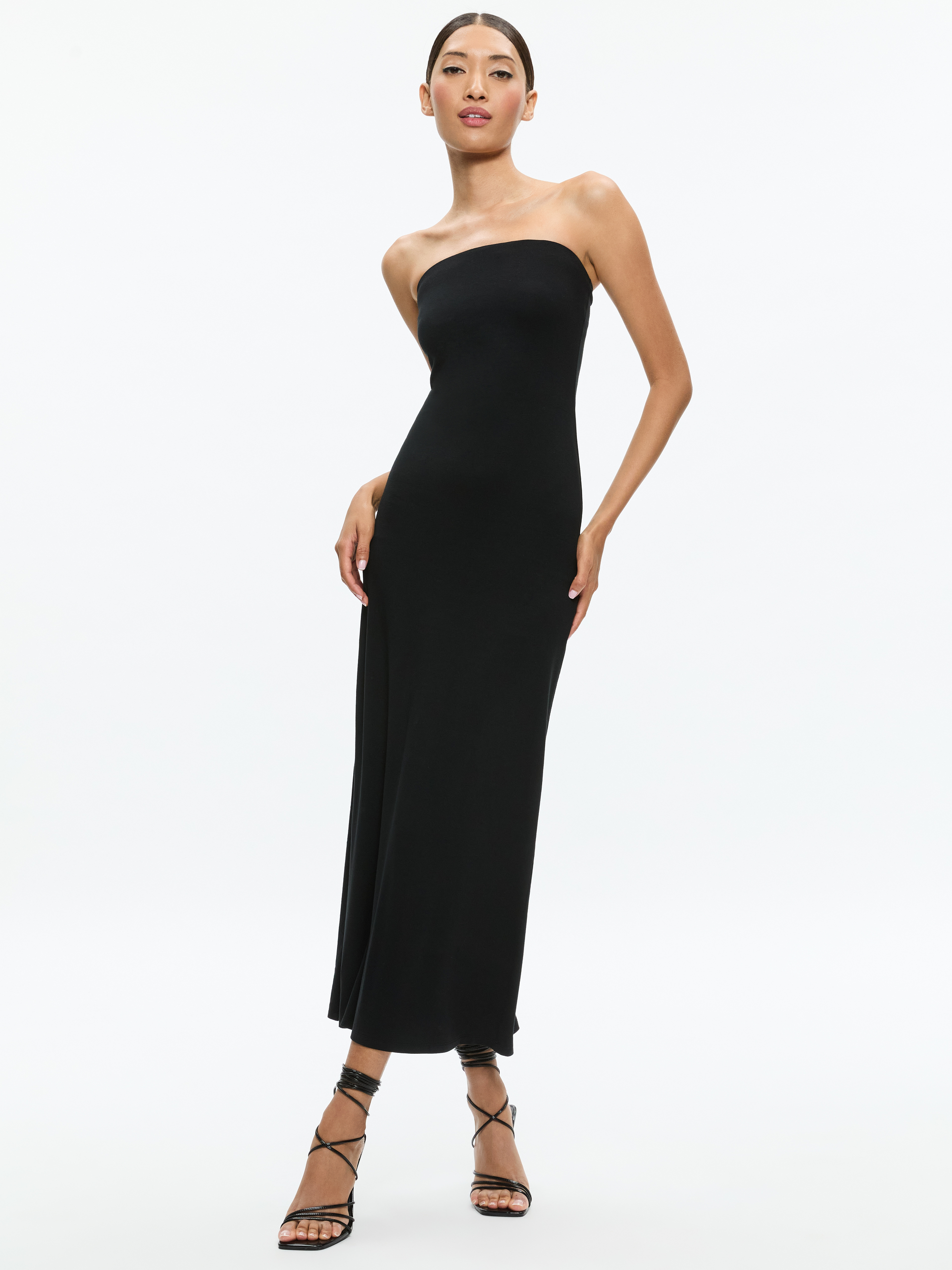 Delora Strapless Maxi Dress In Black | Alice + Olivia
