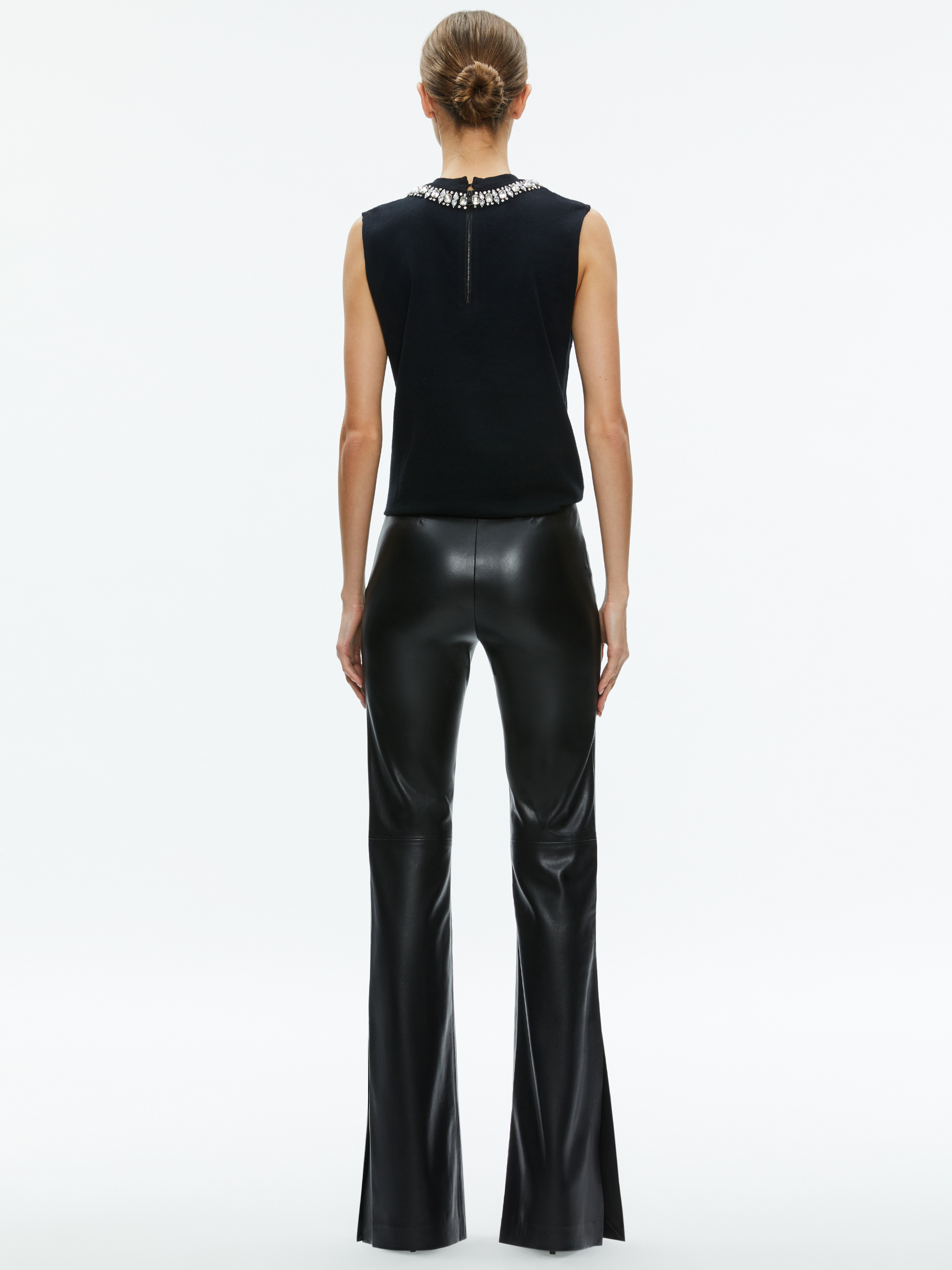 Miller Embellished Muscle Tank In Black/multi | Alice + Olivia