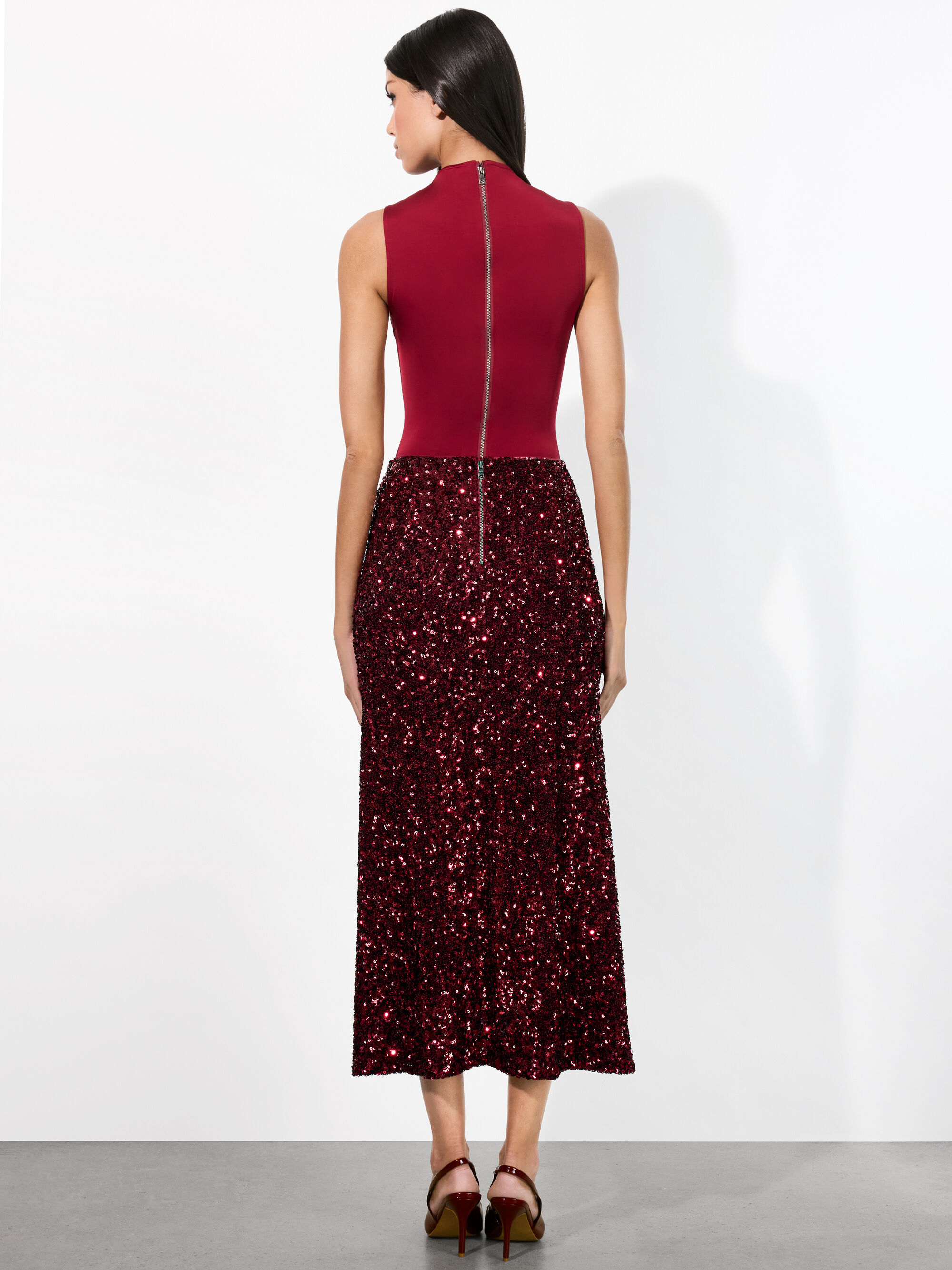 NICHOL BODYSUIT in GARNET | ALICE + OLIVIA