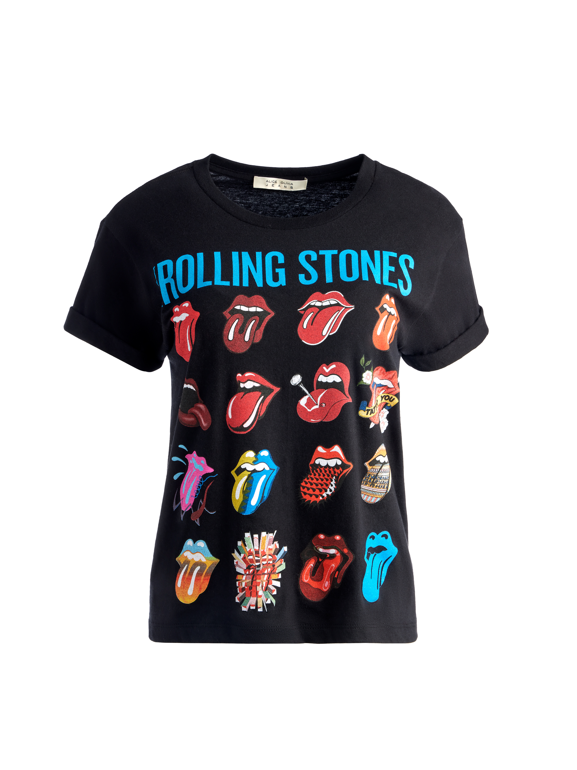 Shira Tee In Black/multi | Alice + Olivia